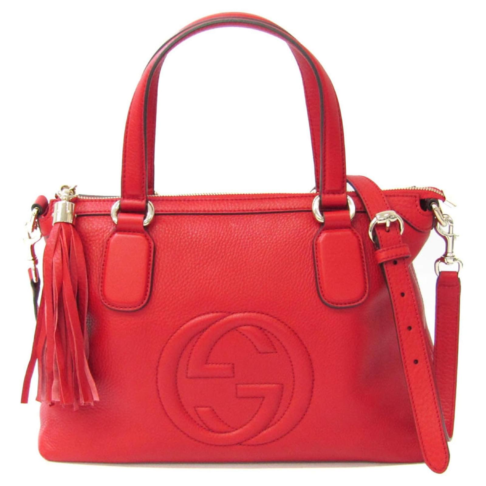 Gucci que se enclavija G Roja Cuero ref.967923 - Joli Closet