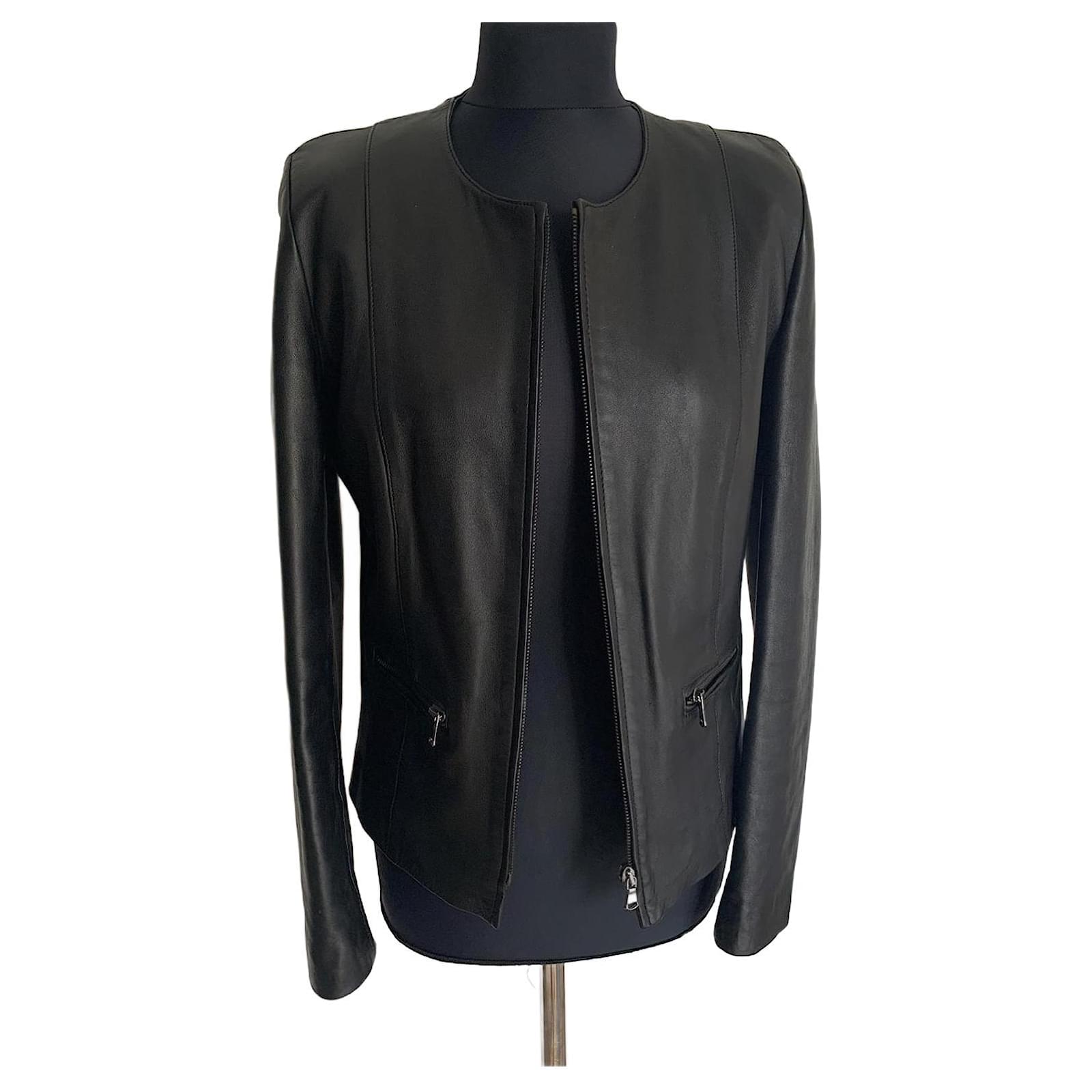 Gerard Darel Jackets Black Lambskin ref.968863 - Joli Closet