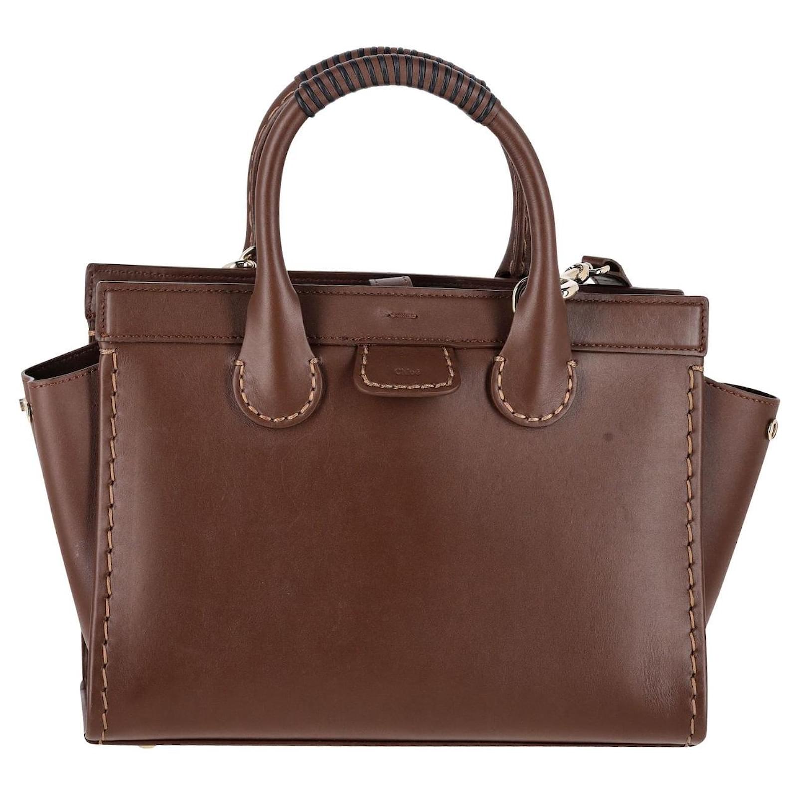 Chloé Chloe Edith Small Tote in Dark Brown calf leather Leather Pony ...