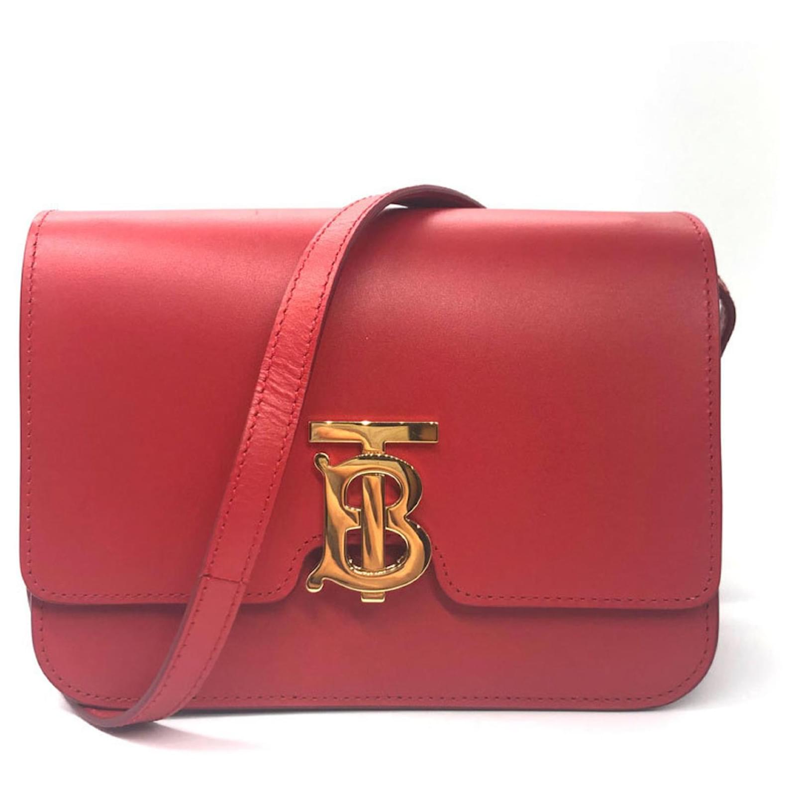 Burberry TB Red Leather ref.970792 - Joli Closet