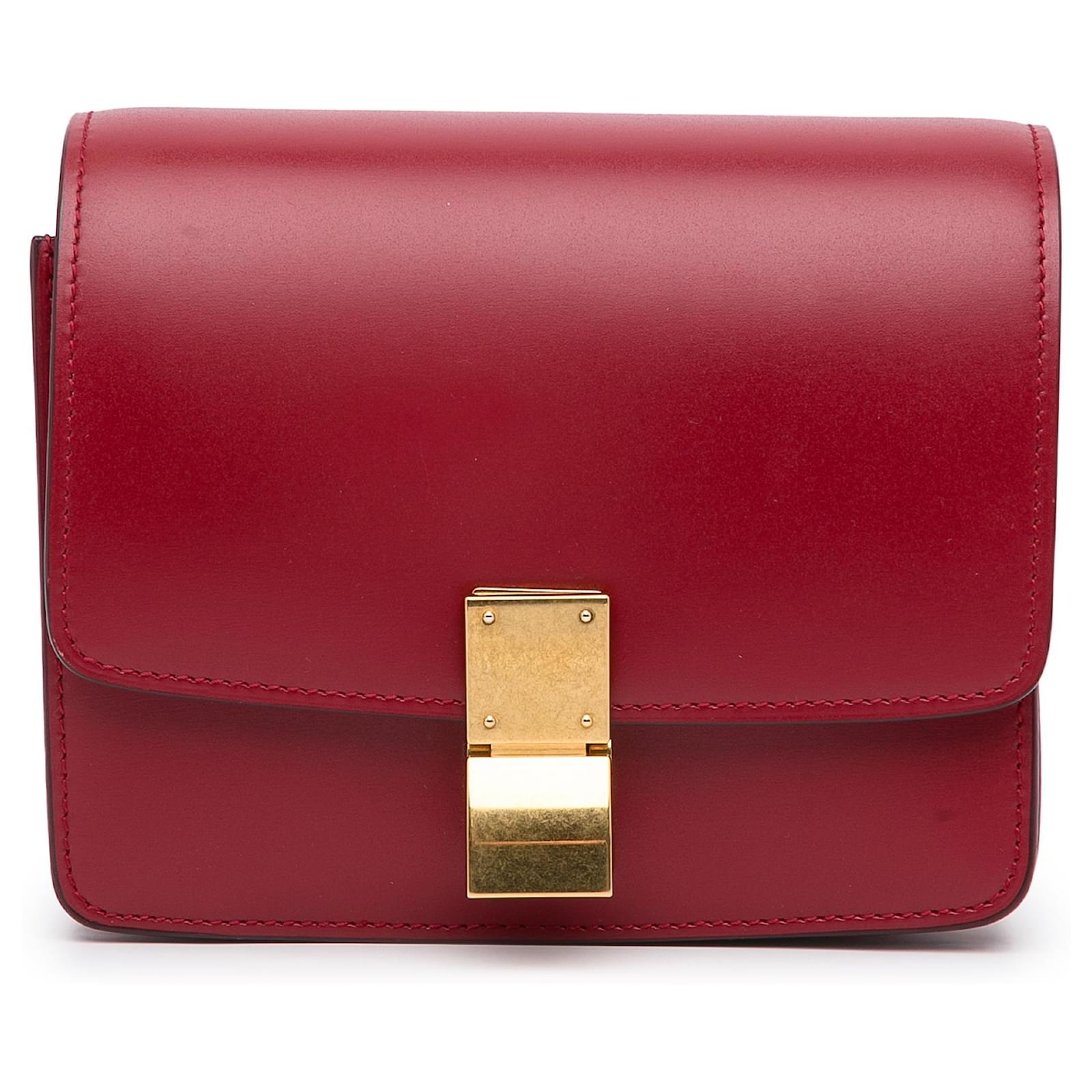Céline Celine Red Classic Box Leather Pony-style calfskin ref.971946 ...