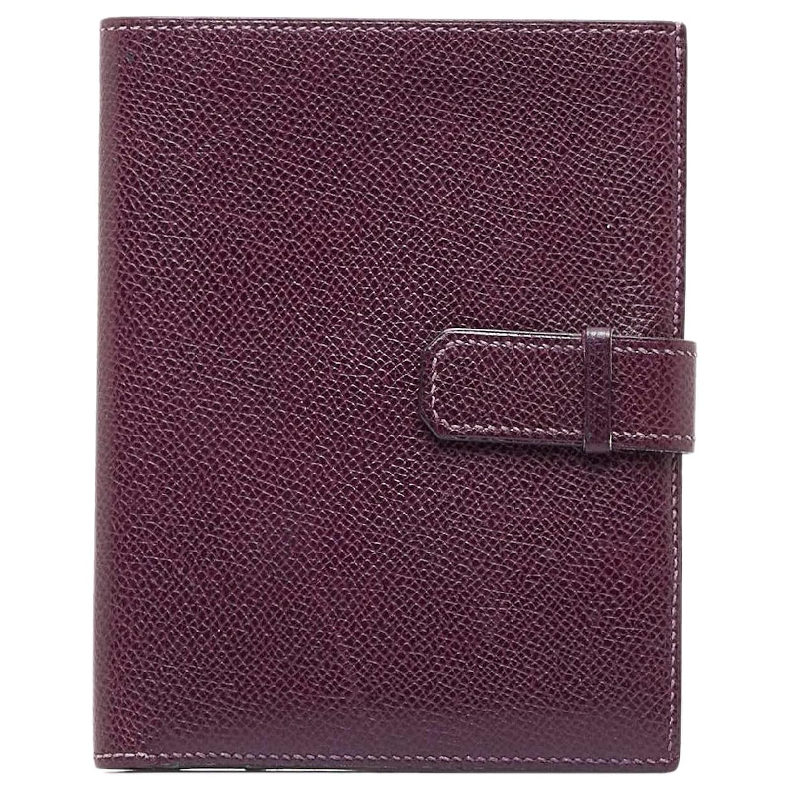 Hermès Hermes Purple Leather Bifold Wallet Pony-style calfskin ref ...