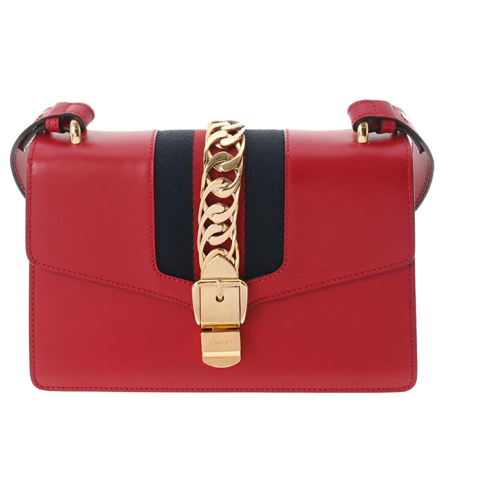 Gucci Sylvie Red Leather ref.1000307 - Joli Closet