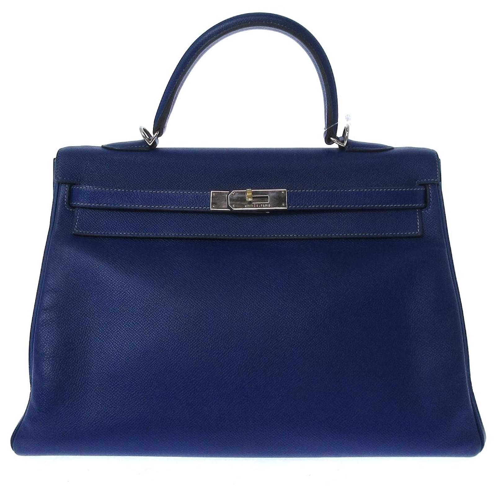 Hermès Kelly 35 Navy blue Lace ref.1001336 - Joli Closet