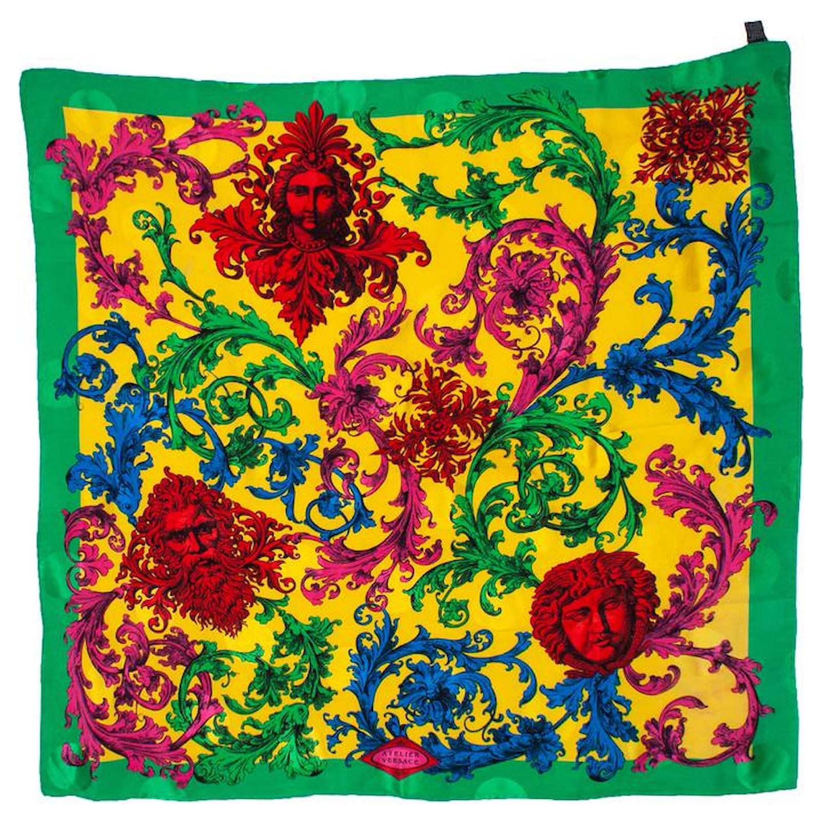 Gianni Versace Atelier versace, Multicolored medusa scarf Multiple ...