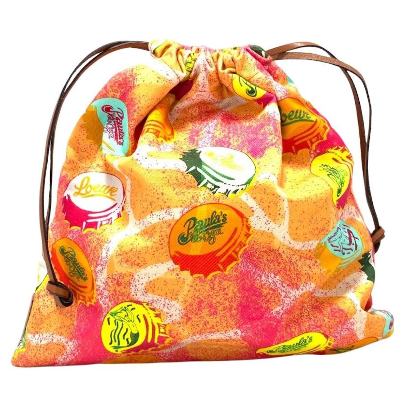 Loewe Drawstring Pouch Orange Cloth ref.1004767 - Joli Closet