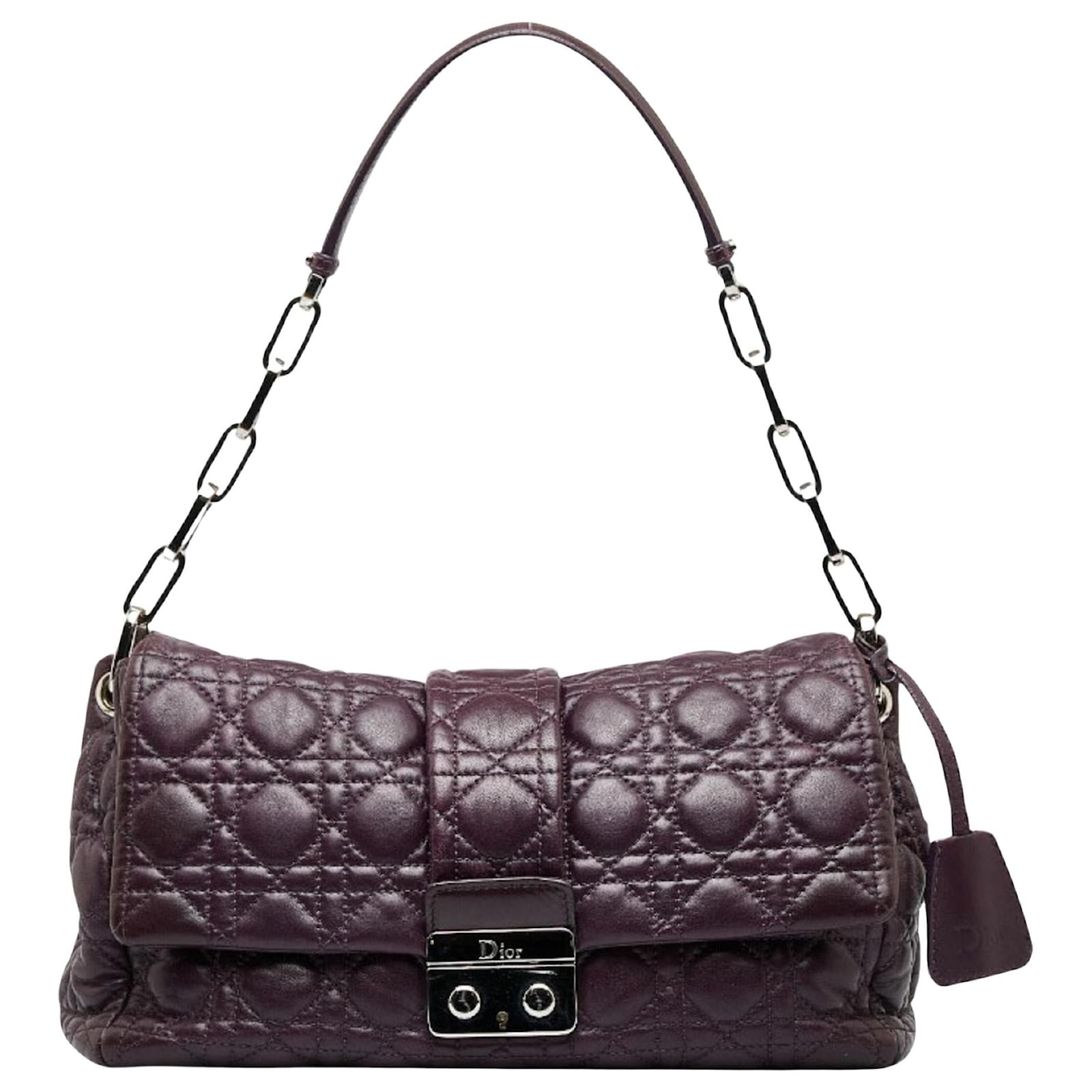 Dior Cannage Lady Purple Leather ref.1005112 - Joli Closet