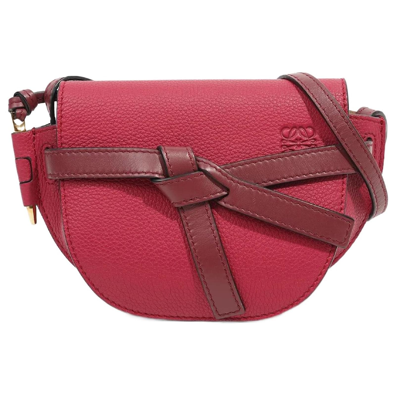 Loewe Sac à bandoulière Gate Dual pour femme Cuir Bordeaux ref.1005581 ...