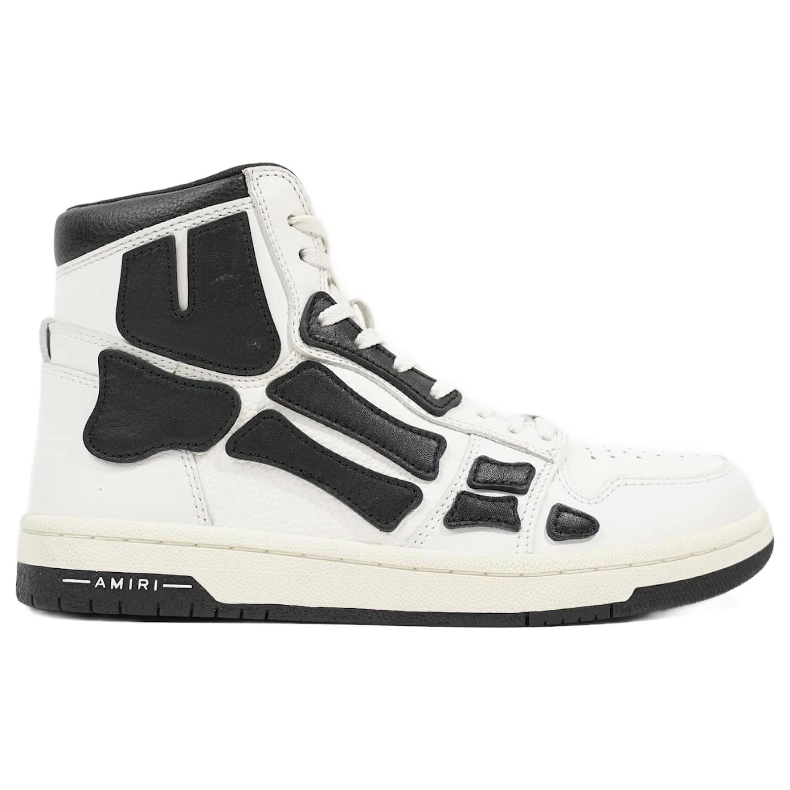 Amiri Womens Skeleton High Top White Black EU 38 / UK 5 Leather ref ...