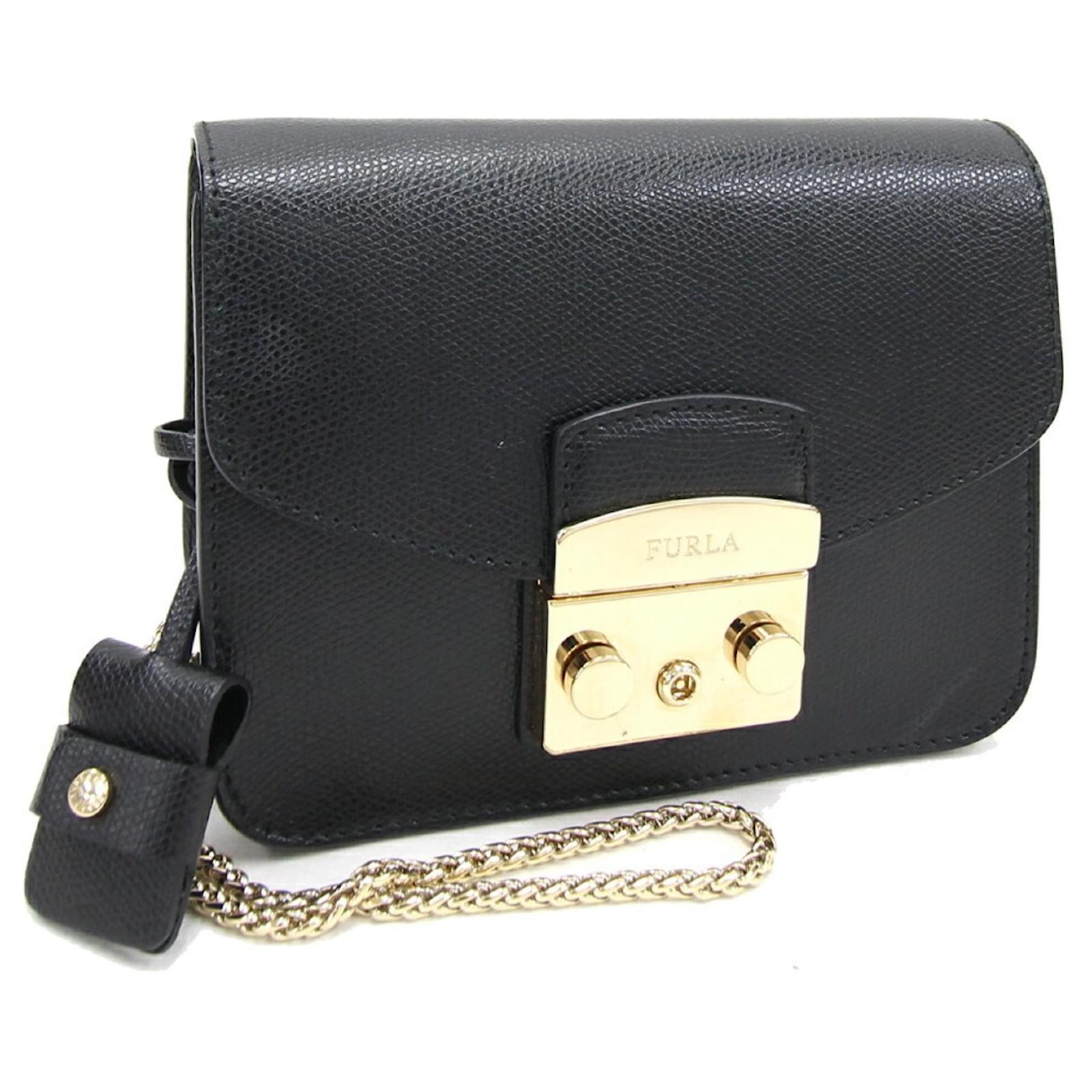 FURLA METROPOLIS Black Leather ref.1007794 - Joli Closet