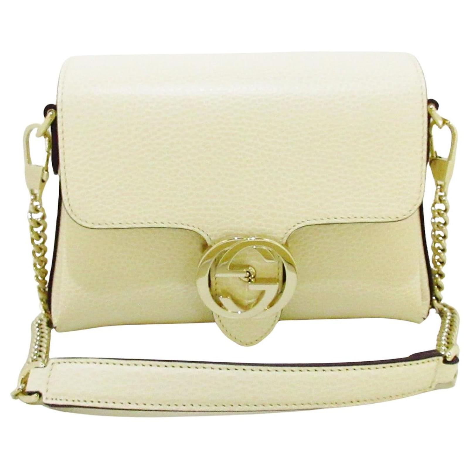 Gucci Interlocking G Beige Leather ref.1008515 - Joli Closet