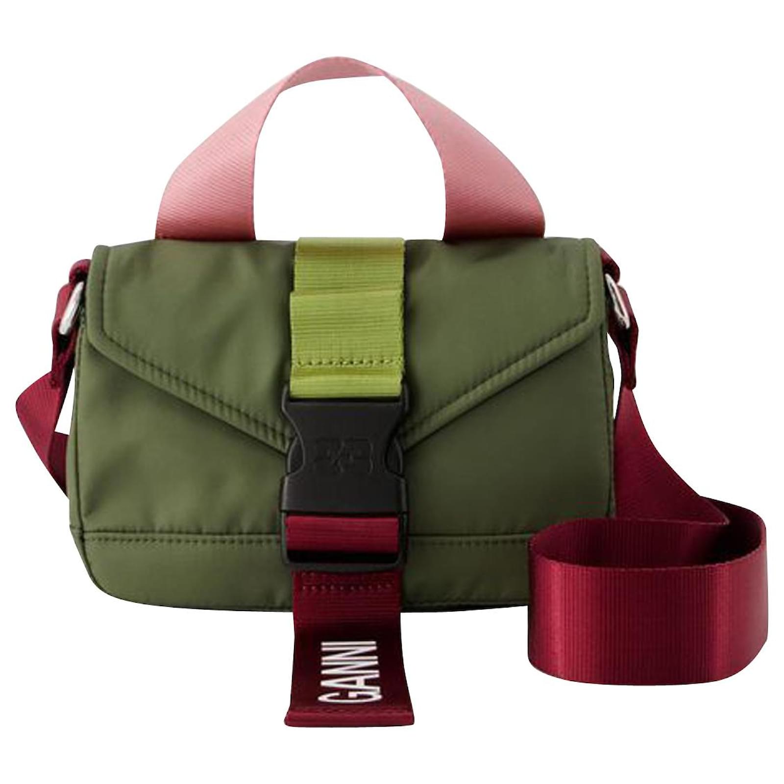 Mini Satchel Crossbody - Ganni - Synthetic - Khaki Green ref.1008699 ...