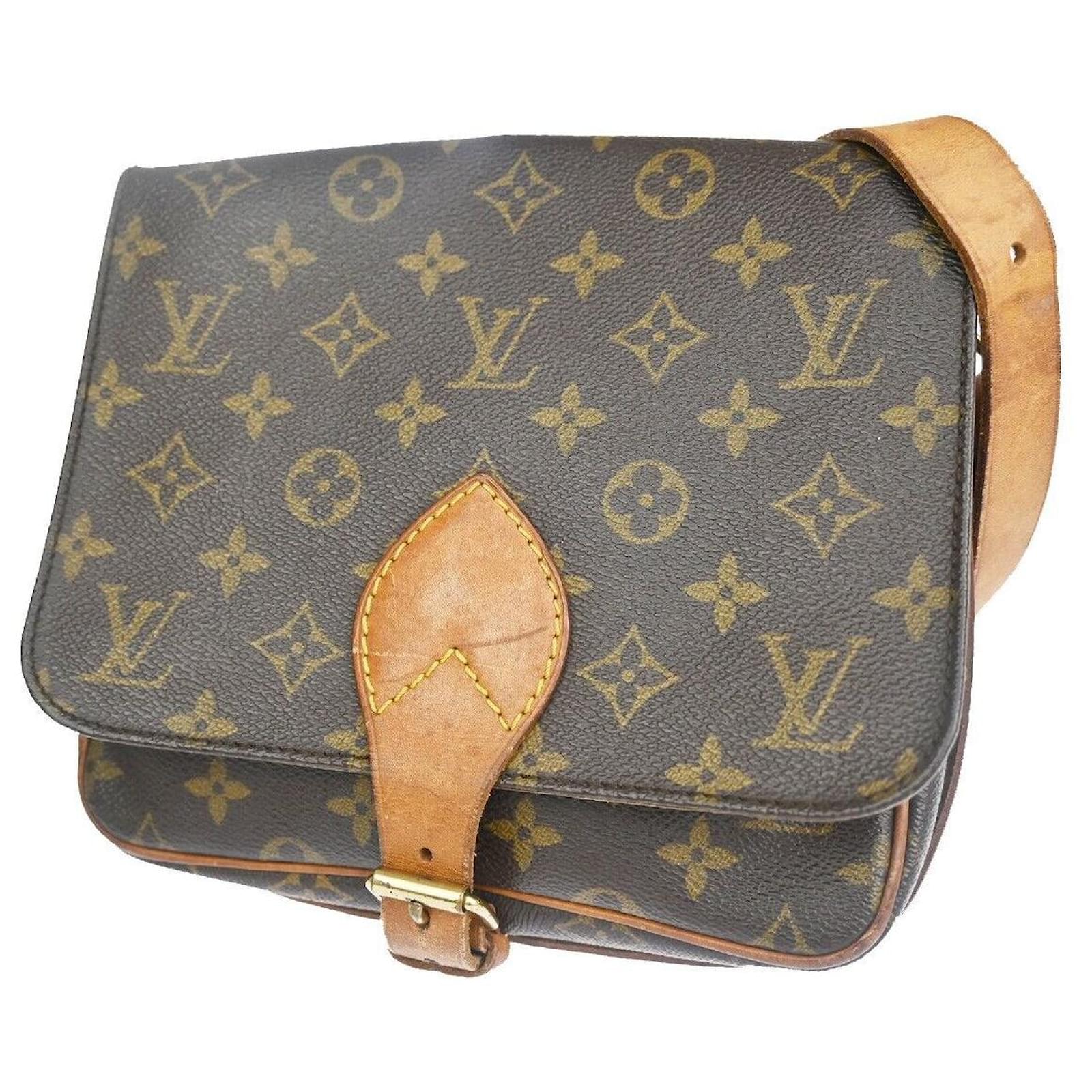 Cartouchiere Louis Vuitton Cartouchière Castaño Lienzo ref.1008818 ...