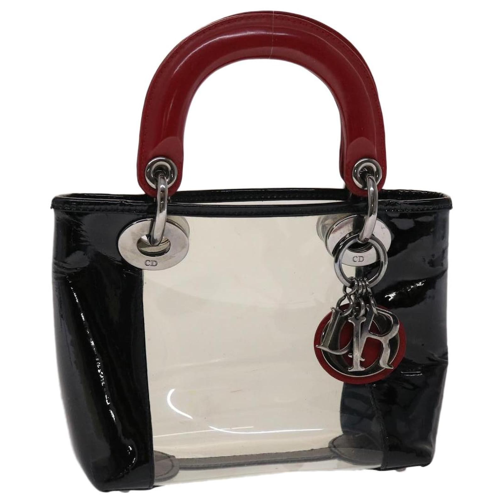 Christian Dior Hand Bag Vinyl Clear Auth bs6846 ref.1009219 - Joli Closet