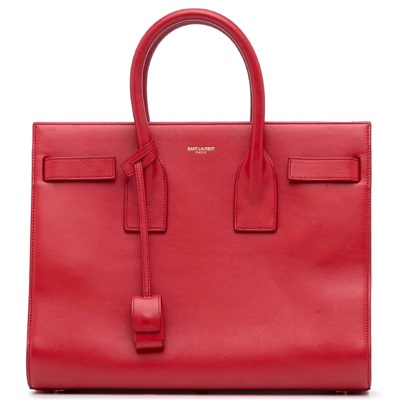 Saint Laurent Red Sac De Jour Satchel Leather Pony-style calfskin ref ...