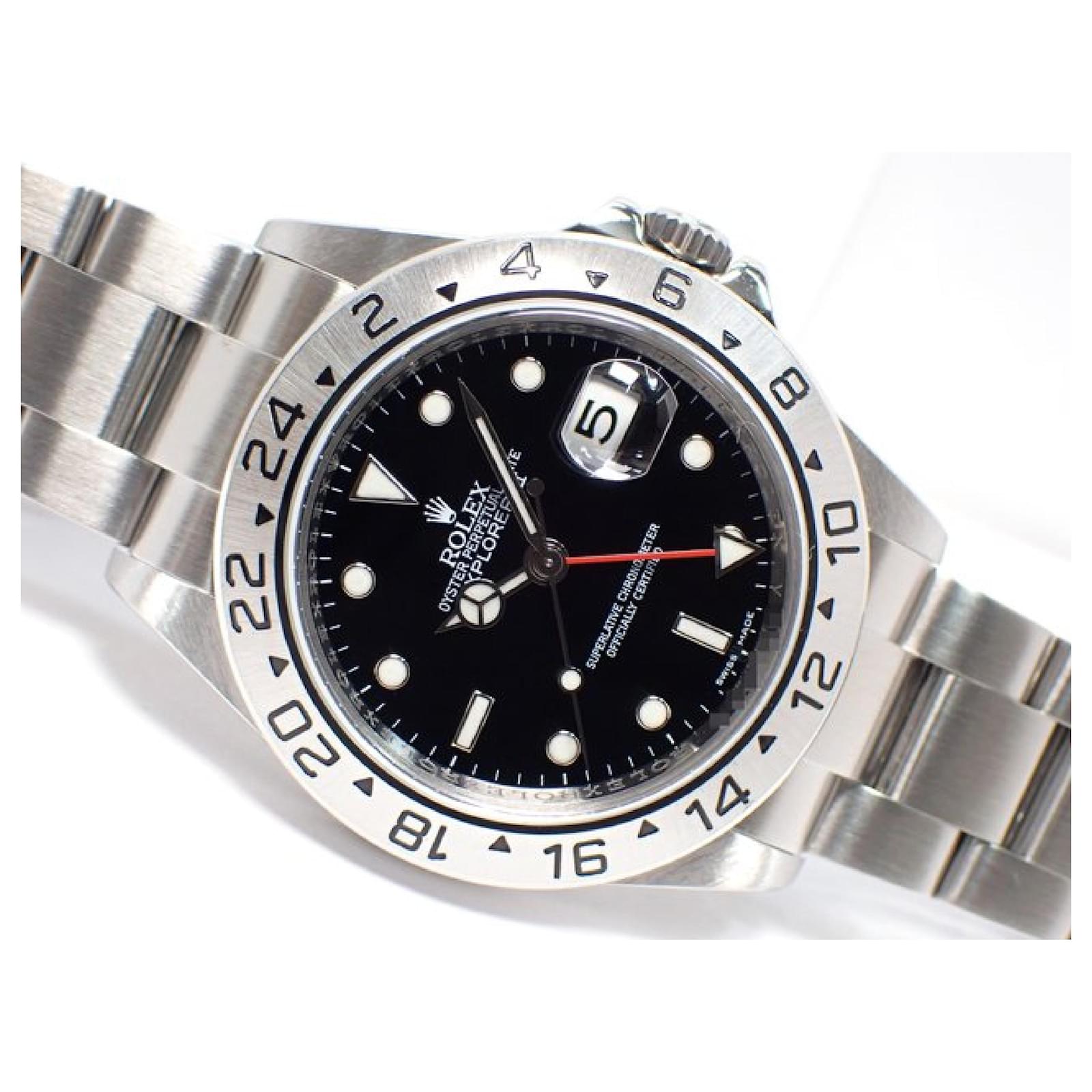 ROLEX EXPLORERII 16570 Serie V con esfera negra para hombre. Plata ...
