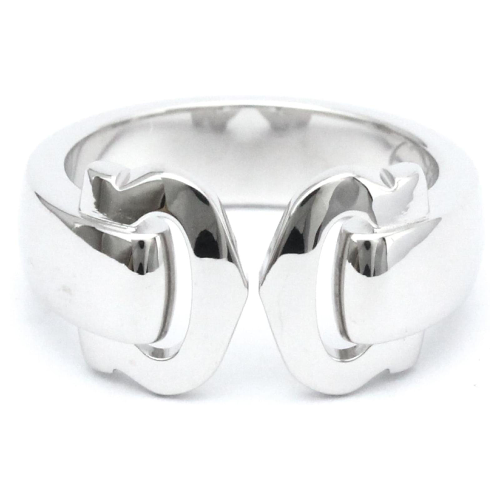 cartier 2C C2 Or blanc Argenté ref.973687 - Joli Closet
