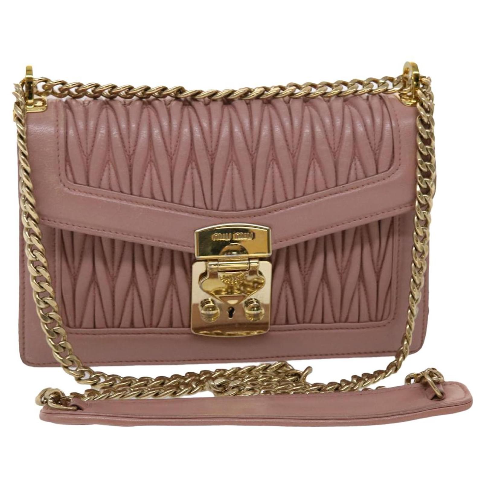 miu miu Pink Leather ref.973737 - Joli Closet