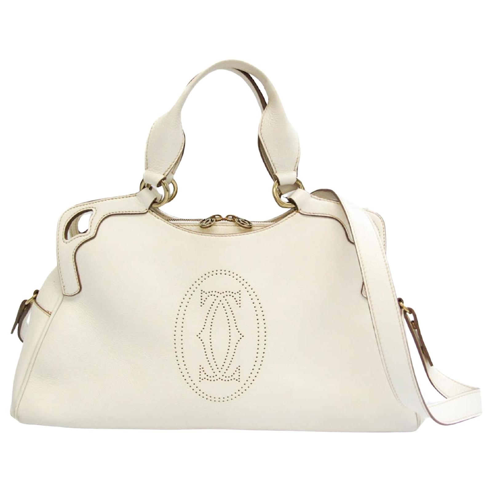 Cartier Marcello Cuir Blanc ref.973839 - Joli Closet