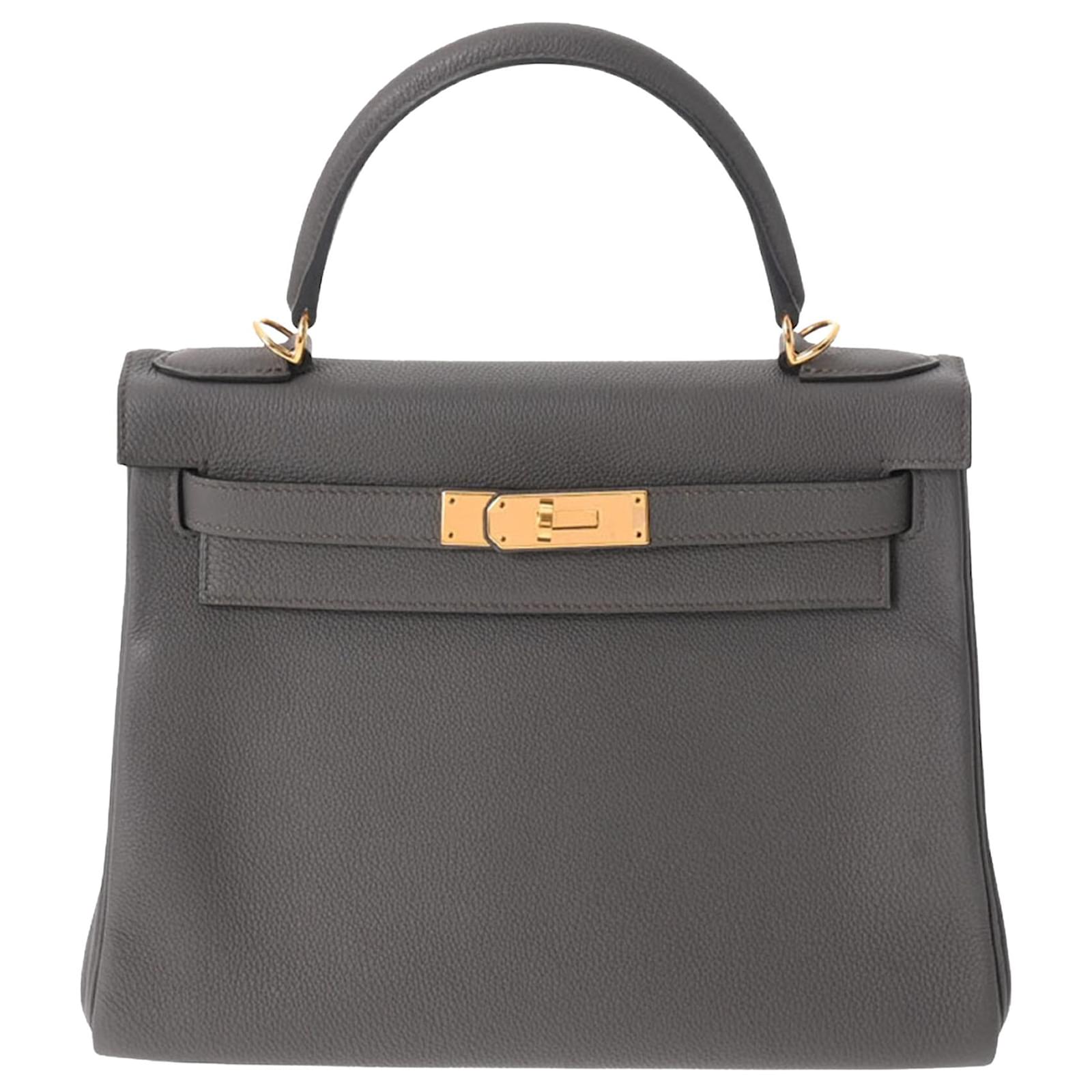 Hermès Kelly 28 Grey Leather ref.974423 - Joli Closet