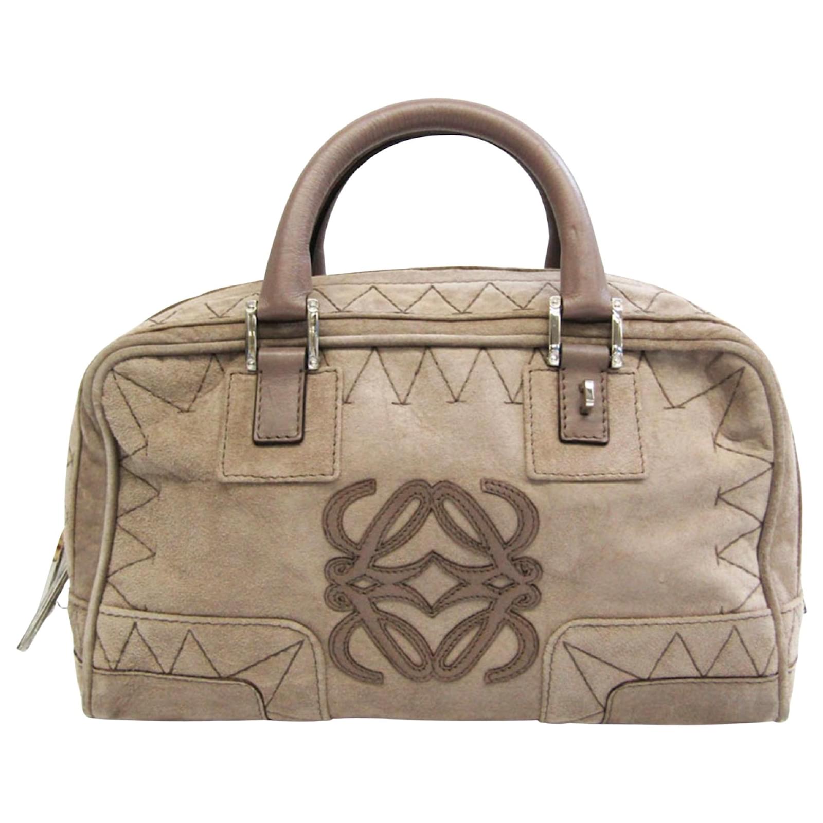 LOEWE AMAZONA Suede Gris ref.975125 - Joli Closet