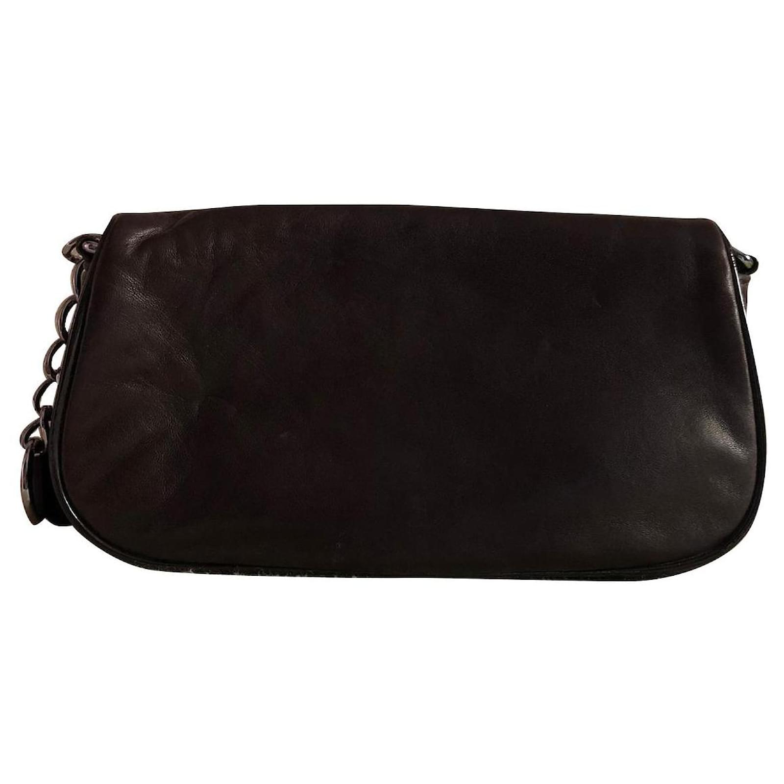 Cambon CC Chanel Camelia 5 on brown Lambskin Flap Dark brown ref.976256 ...