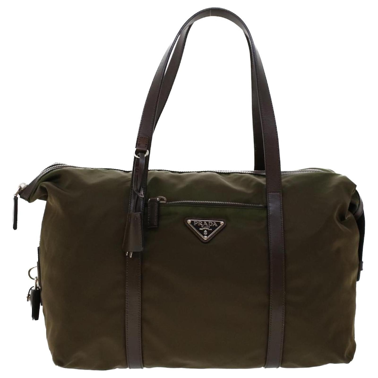 Tote Prada Tessuto Khaki Synthetic ref.978023 - Joli Closet