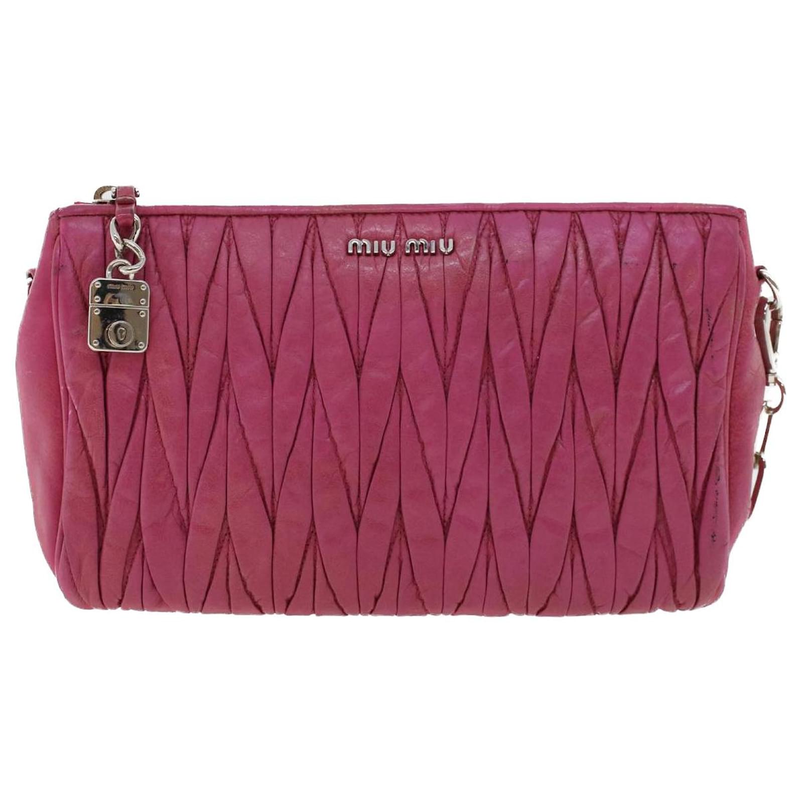 miu miu Pink Leather ref.980539 - Joli Closet
