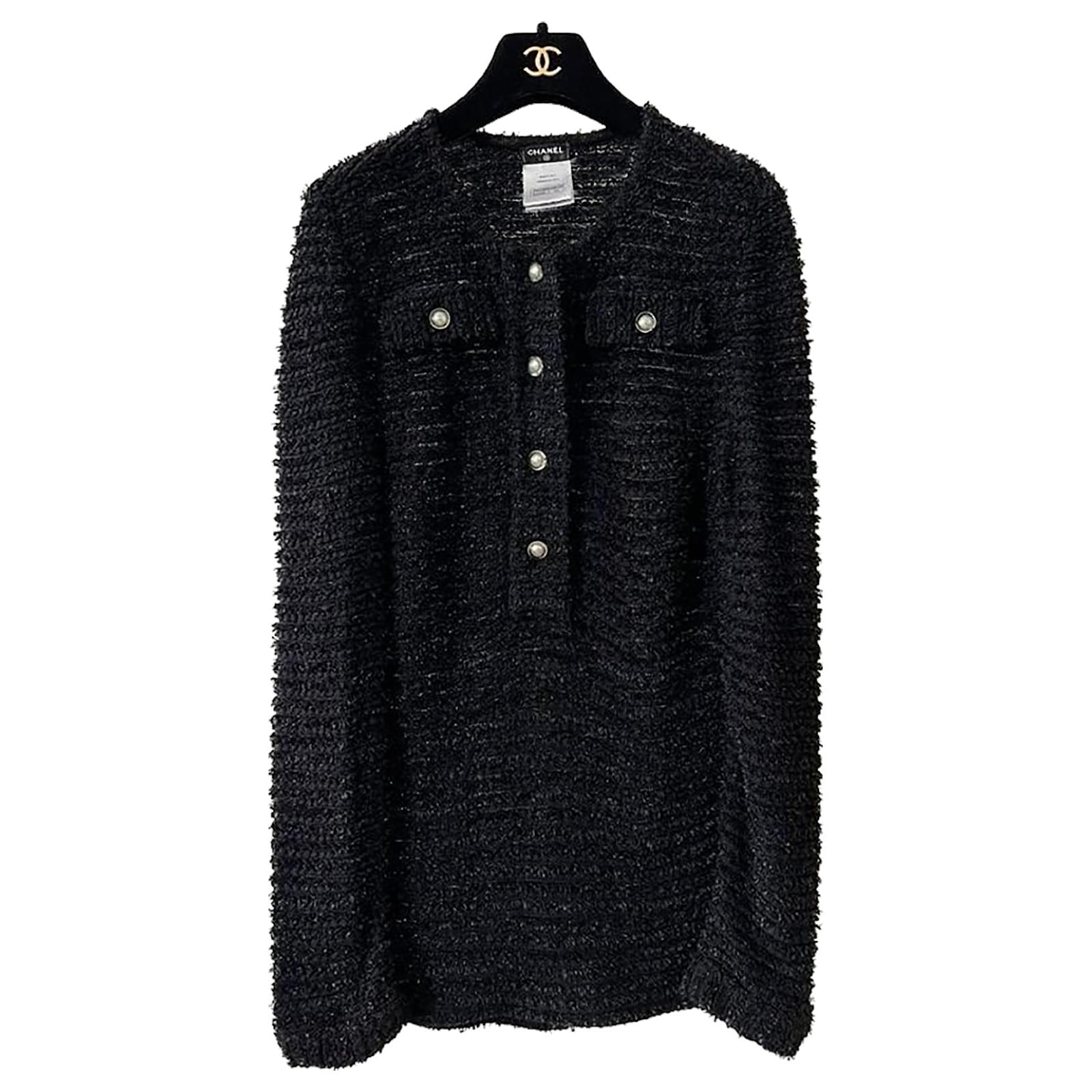 Chanel Paris/Seoul New Lesage Tweed Jumper Black ref.980974 - Joli Closet