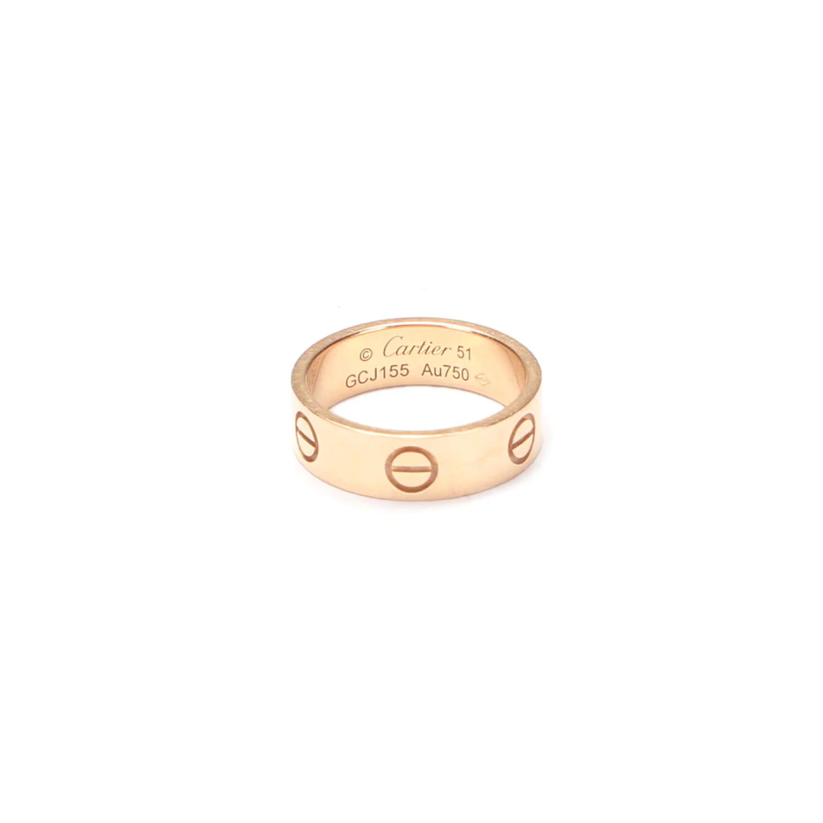 Cartier 18K Mini Love Ring Golden Metal Gold ref.982422 - Joli Closet