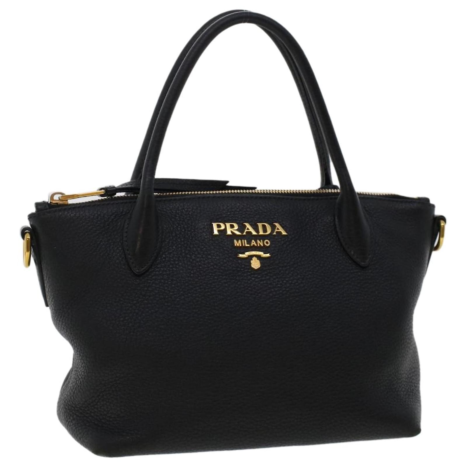 PRADA Sac à Main Cuir Noir Auth am4677 ref.982496 - Joli Closet