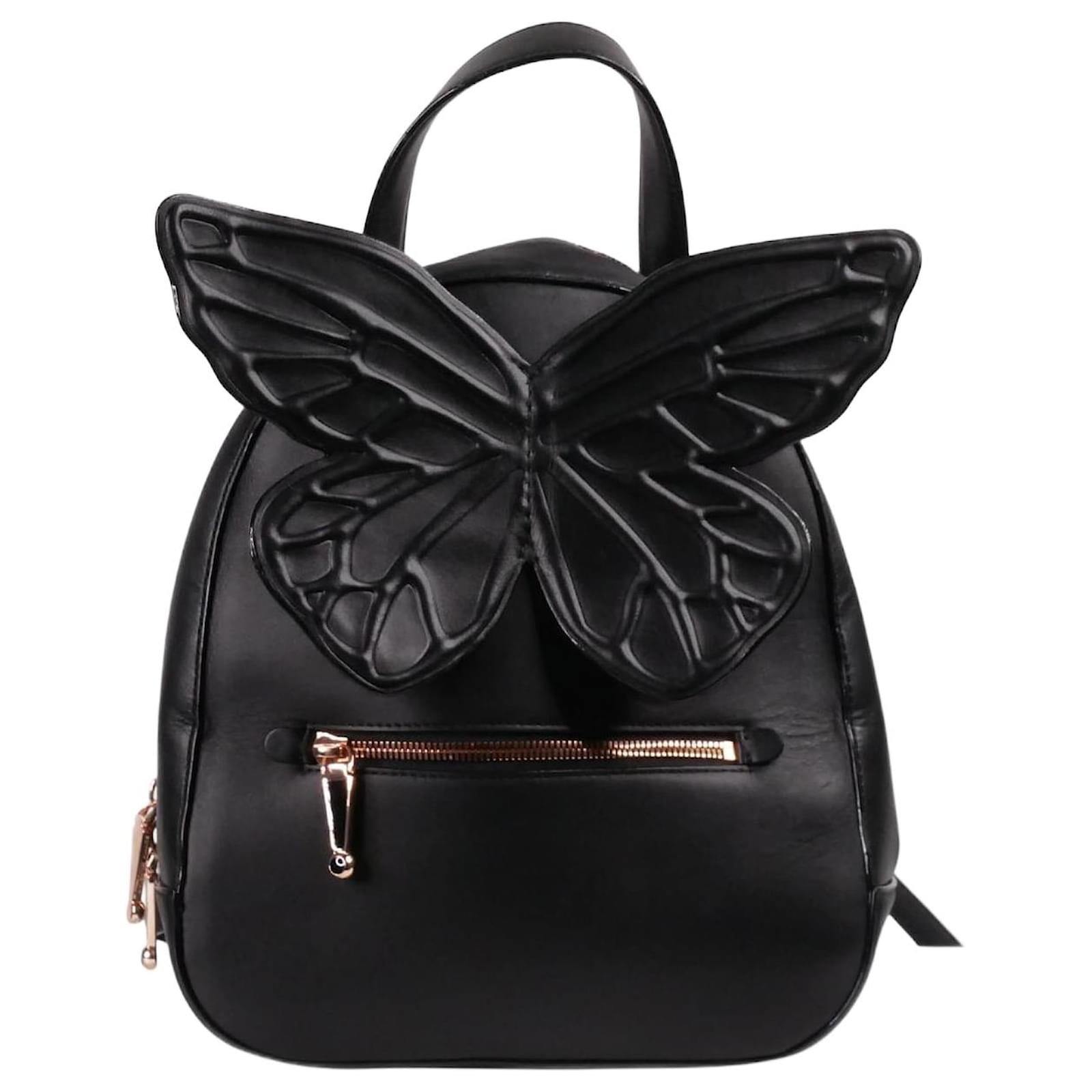 Sophia webster Black Kiko leather butterfly backpack ref.987252 - Joli ...