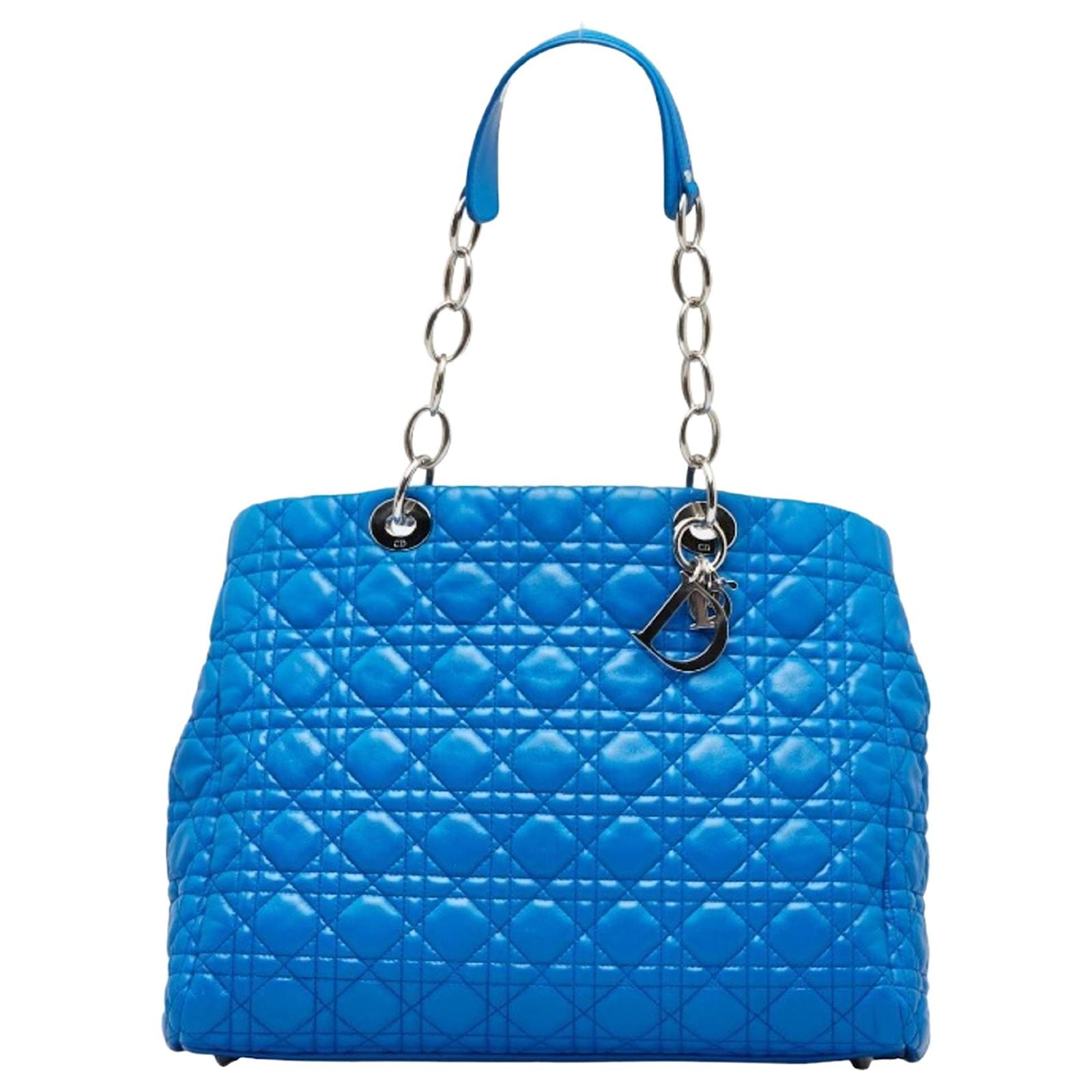 Dior Lady Dior Blue Leather ref.988674 - Joli Closet