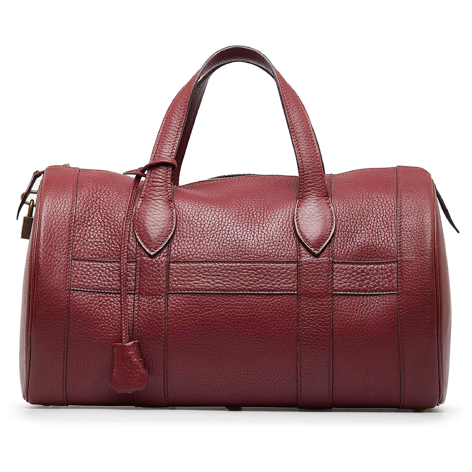Hermès Hermes Red Ardennes Satchel Dark red Leather Pony-style calfskin ...