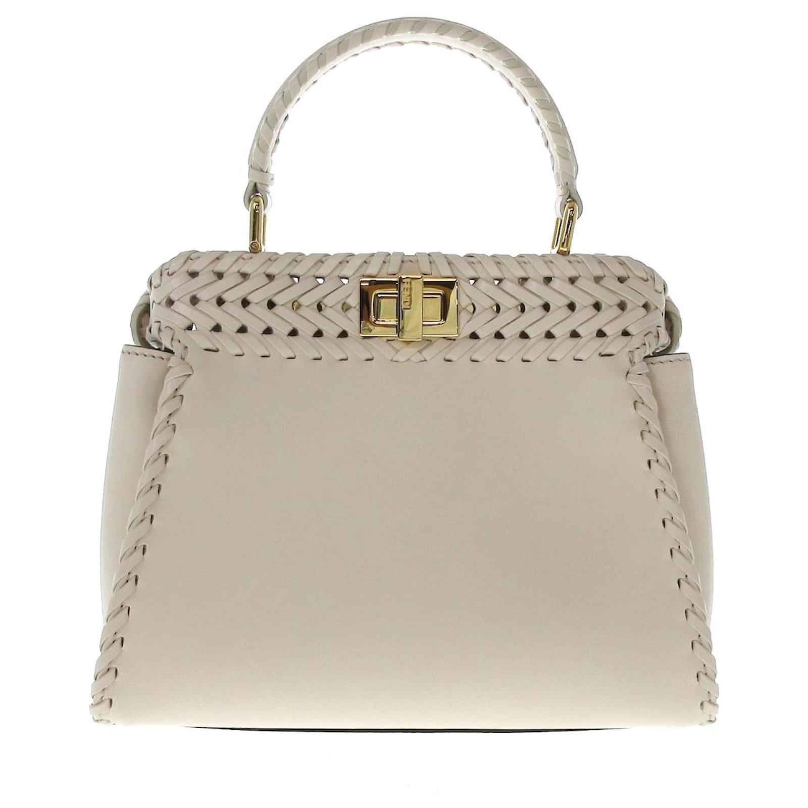 Fendi Peekaboo White Leather ref.992479 - Joli Closet