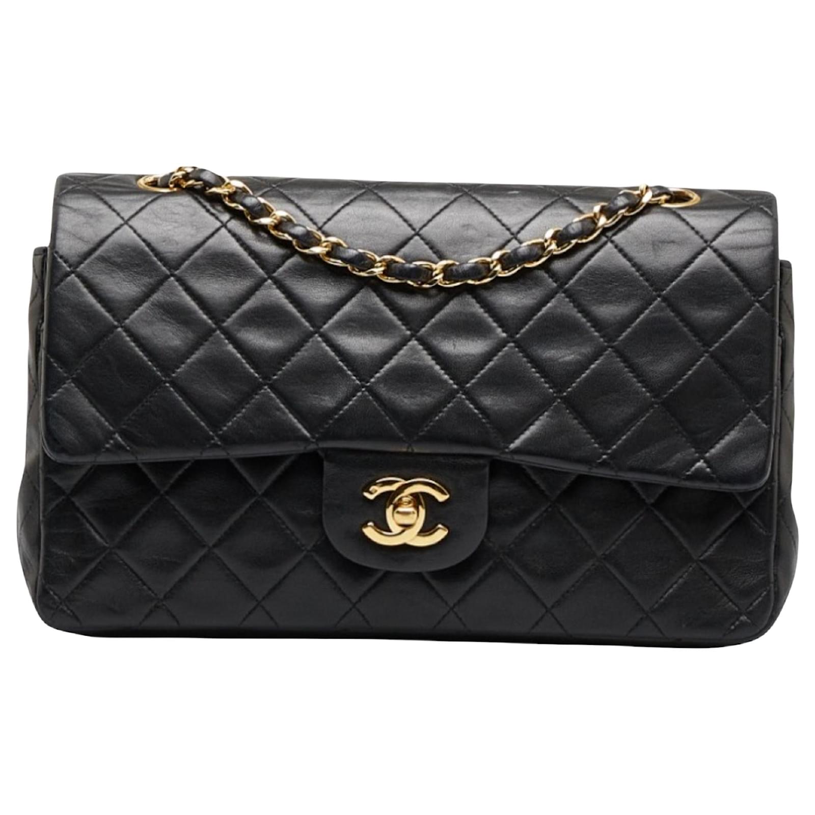 Timeless Chanel lined Flap Black Leather ref.993692 - Joli Closet