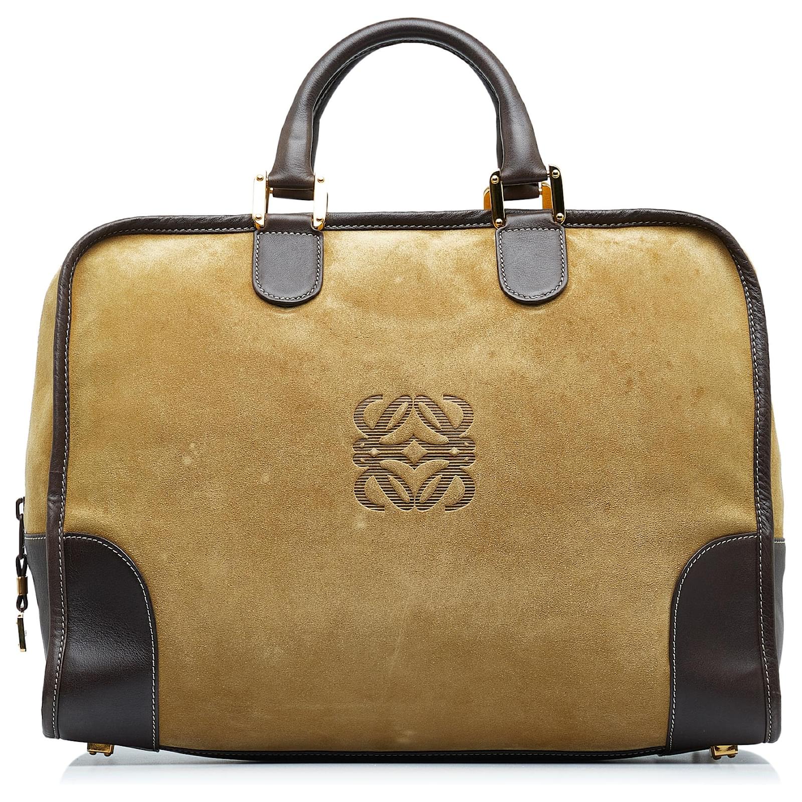 Loewe Brown Amazona Handbag Light brown Suede Leather Pony-style ...