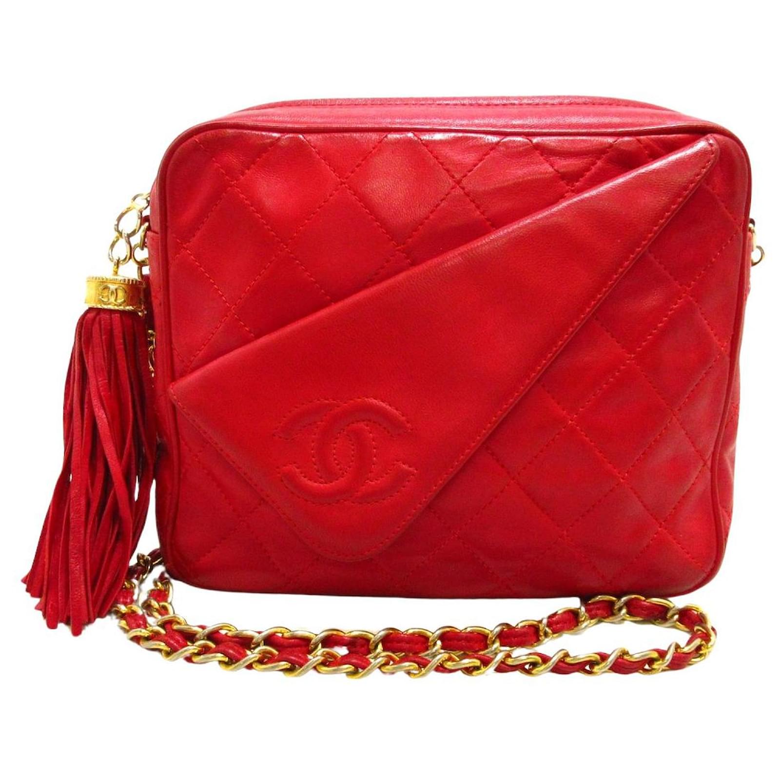 Chanel camera Red Leather ref.994464 - Joli Closet