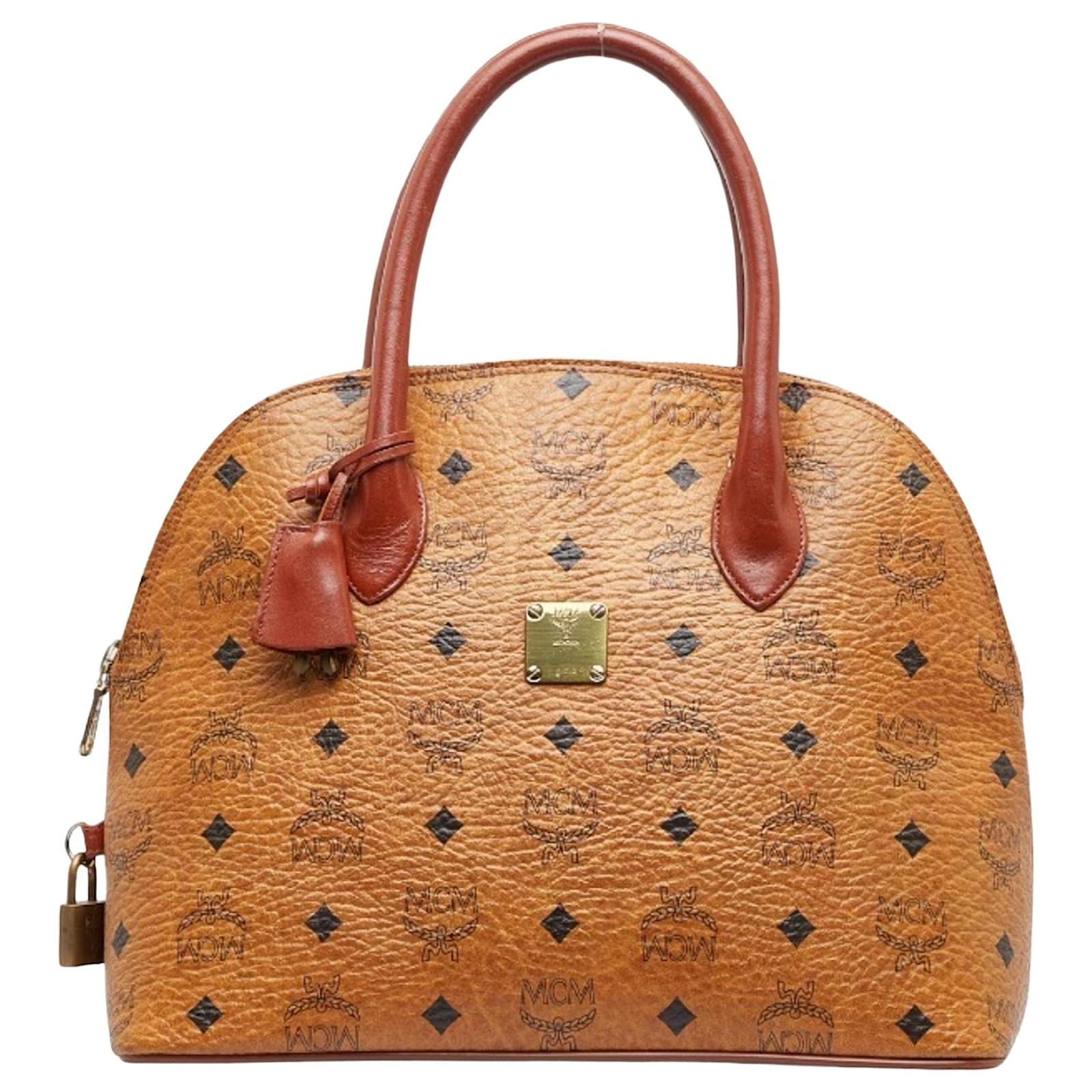 MCM Visetos Brown Leather ref.994967 - Joli Closet