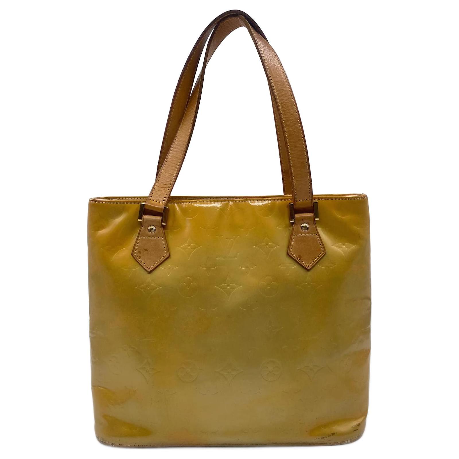 Yellow Patent Leather Louis Vuitton Houston ref.995134 - Joli Closet