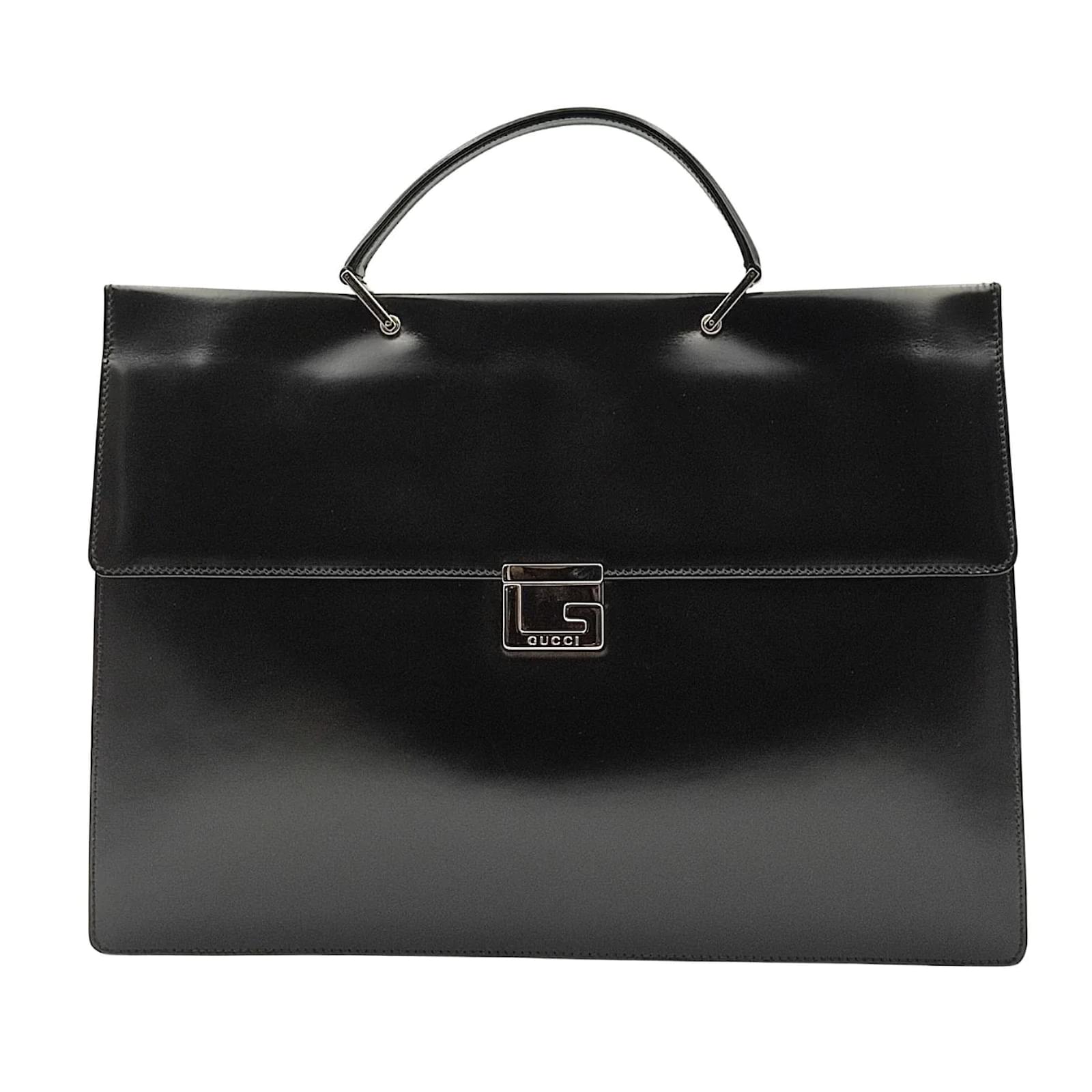 Gucci Gucci business handbag in black leather ref.995775 - Joli Closet
