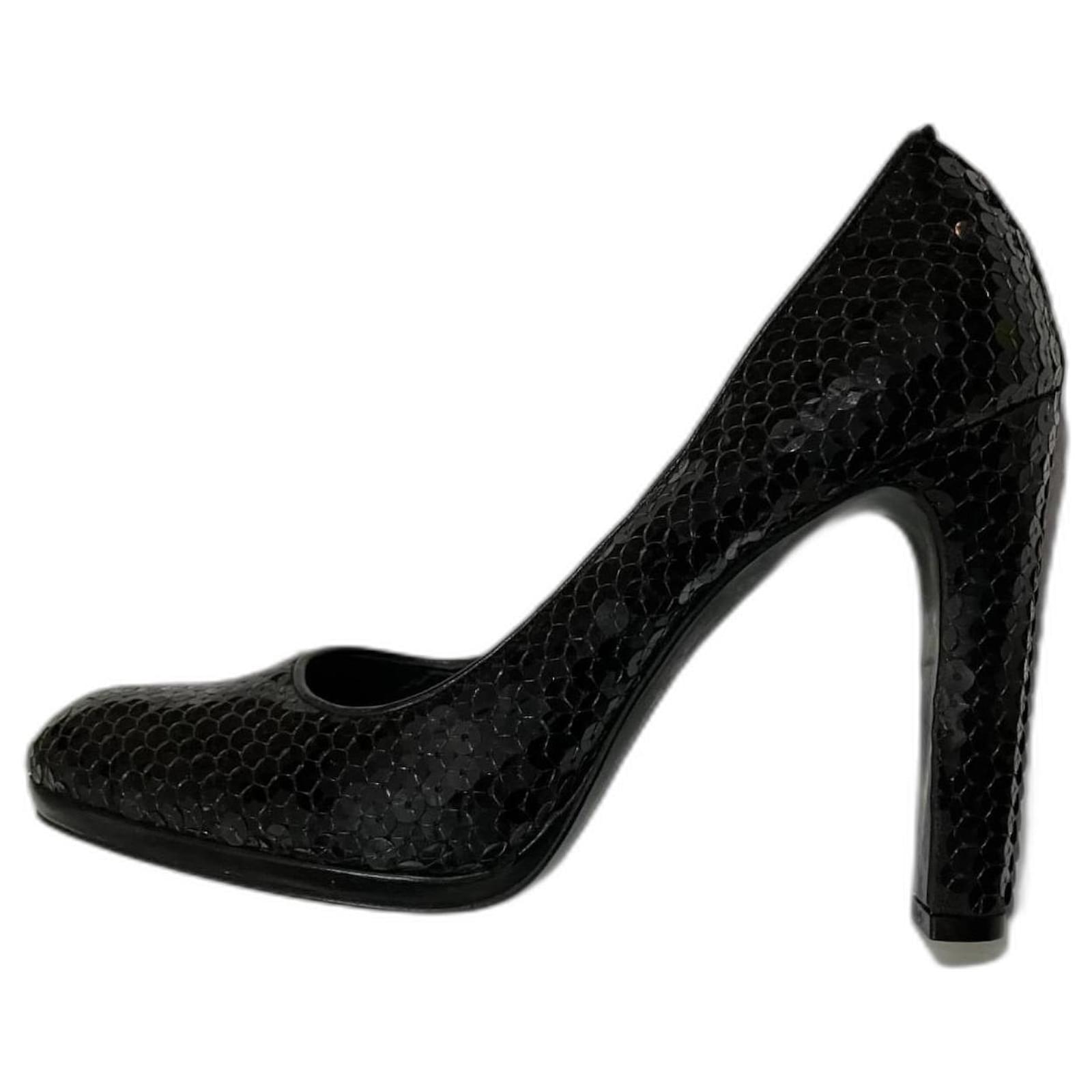 Miu Miu Heels Black Leather ref.996845 - Joli Closet