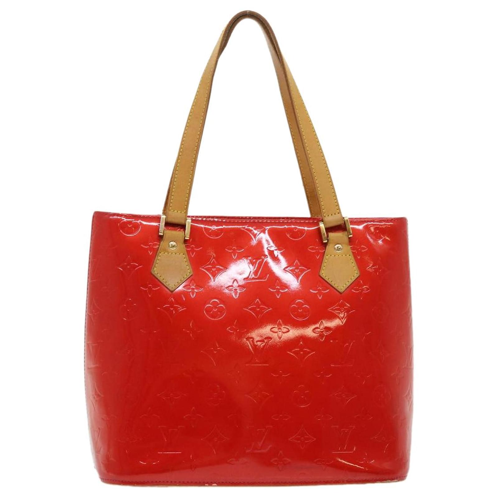 LOUIS VUITTON Monogramm Vernis Houston Handtasche Rot M91092 LV Auth ...