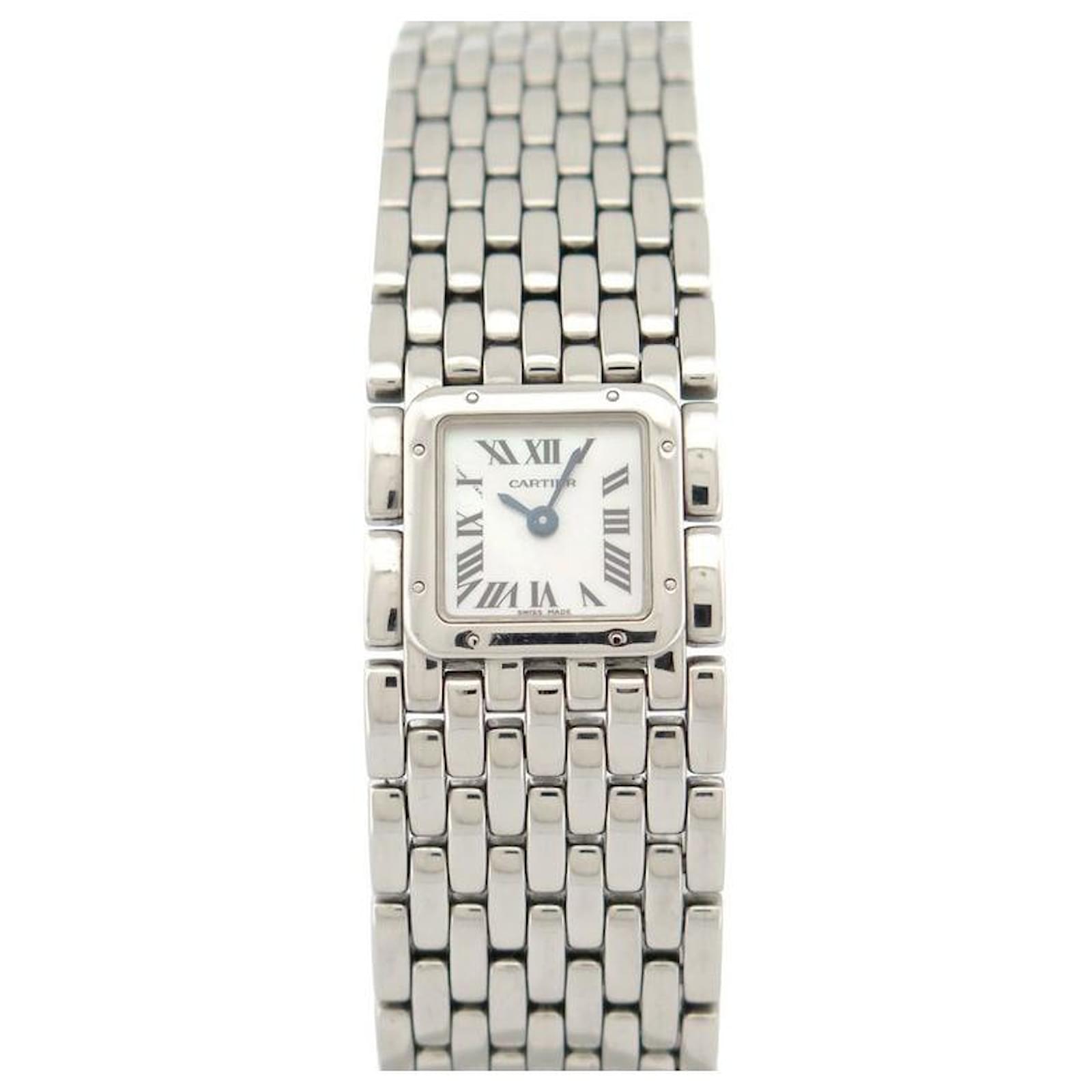 CARTIER PANTHERE RUBAN WATCH 2420 ct quartz 21 MM STEEL WATCH Silvery ...