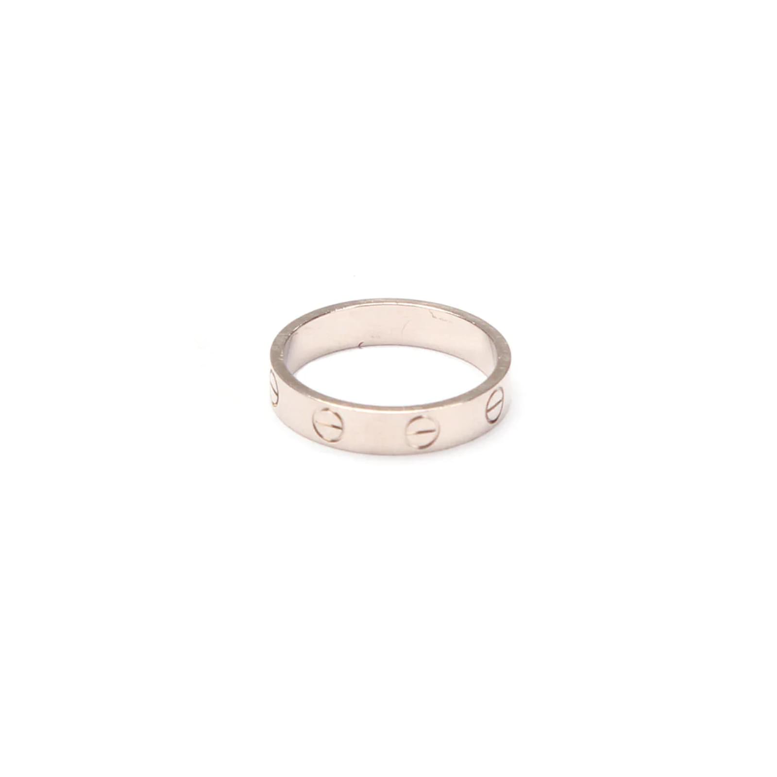 Cartier 18K Mini Love Ring White Metal ref.1011559 - Joli Closet