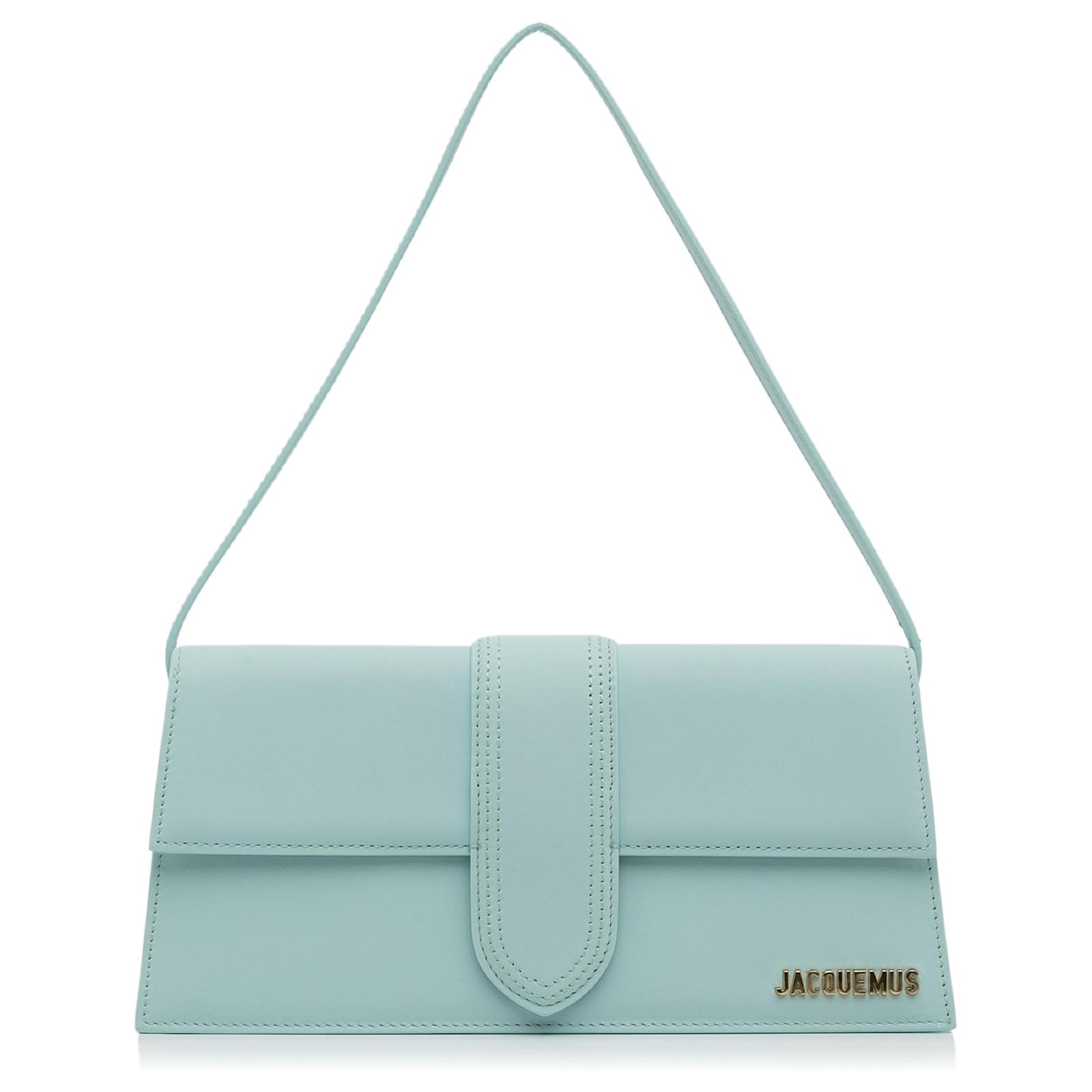 Jacquemus Blue Le Bambino Long Light blue Leather Pony-style calfskin ...