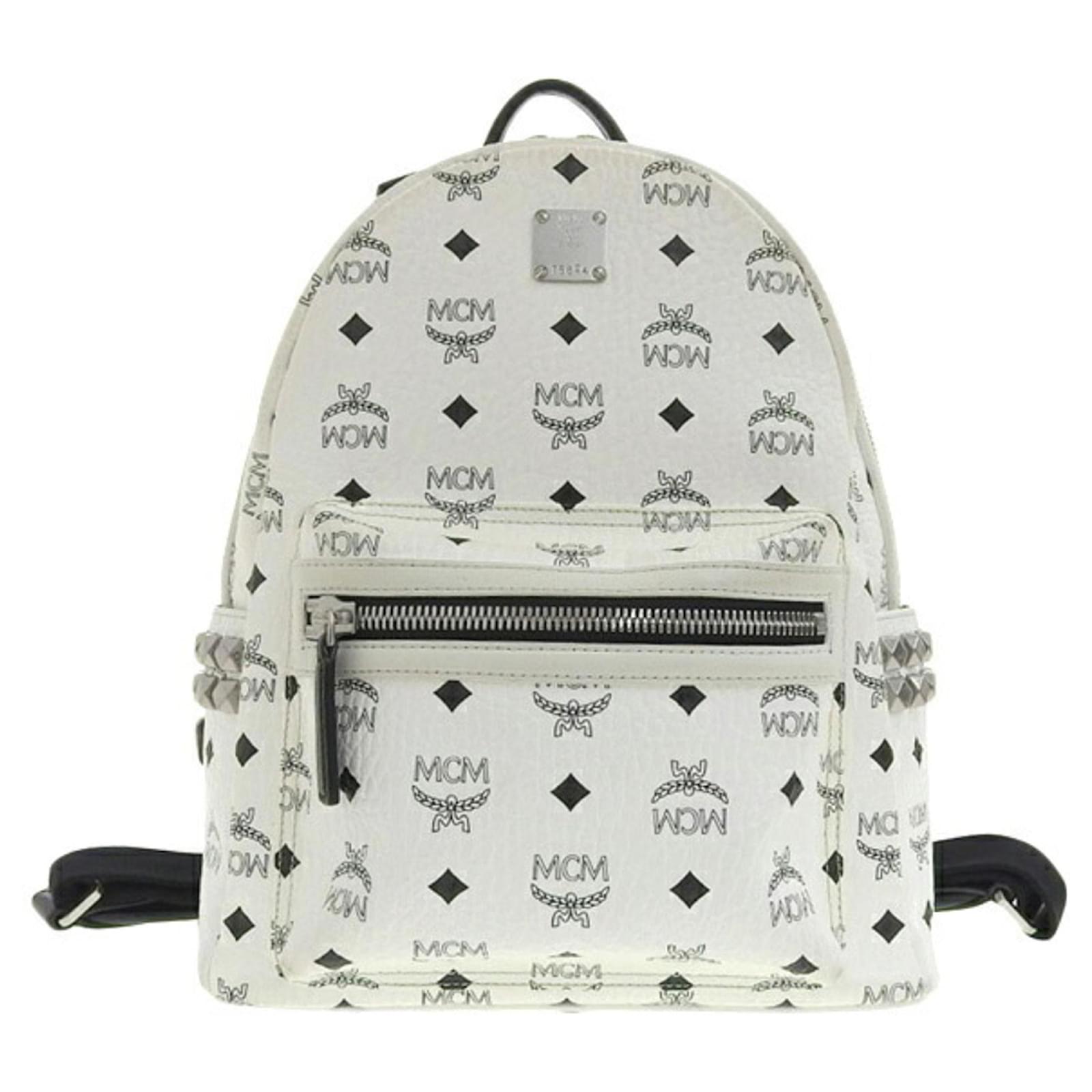 MCM Visetos White Leather ref.1012230 - Joli Closet