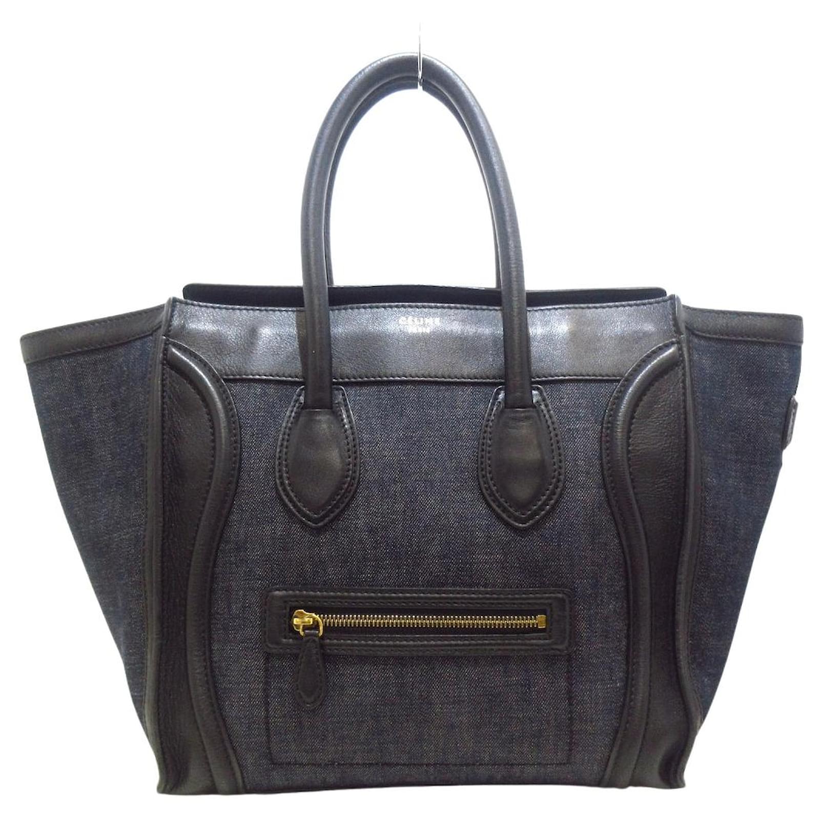 Céline Luggage Navy blue Denim ref.1012991 - Joli Closet