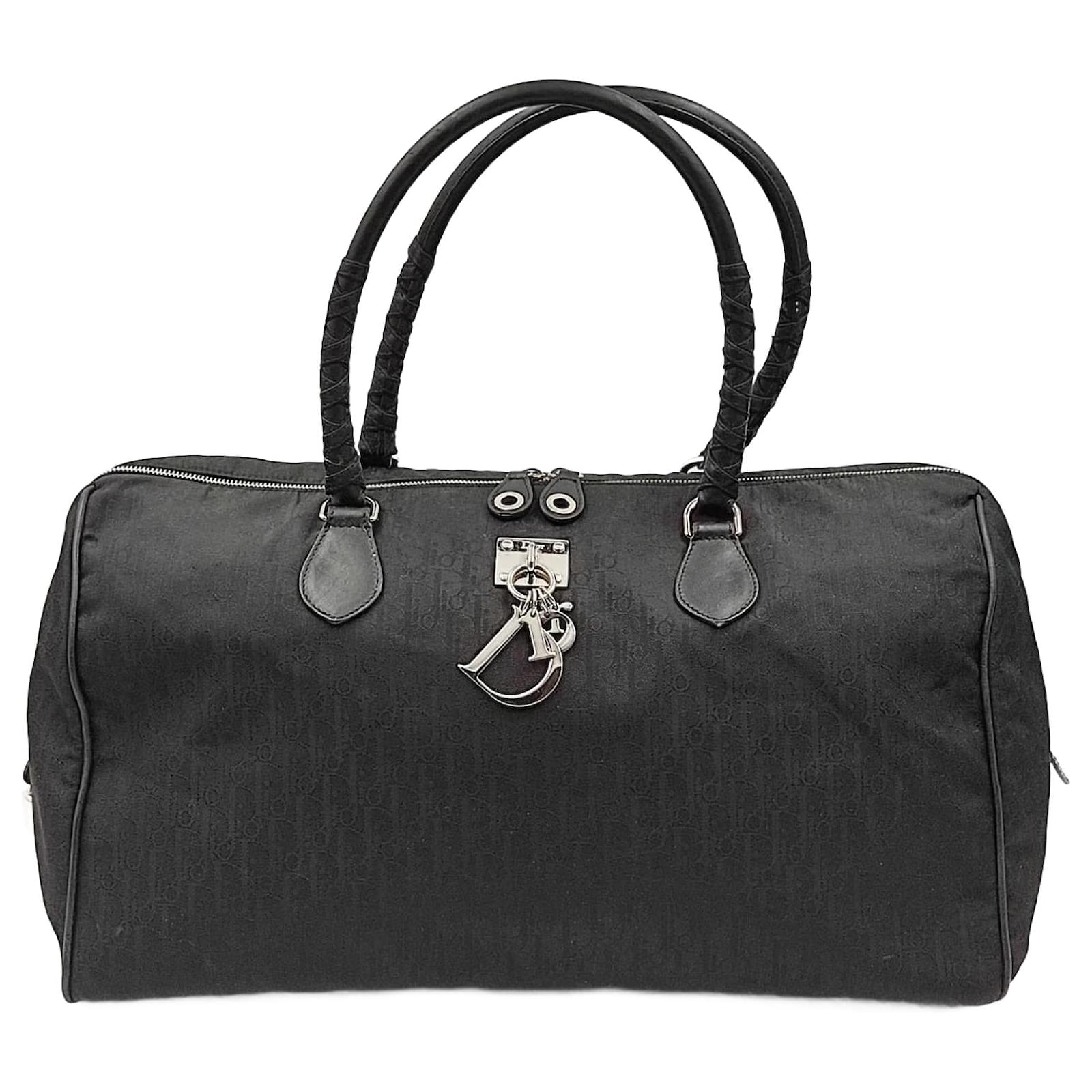 Dior Christian Dior monogram black canvas travel bag Cloth ref.1015879 ...