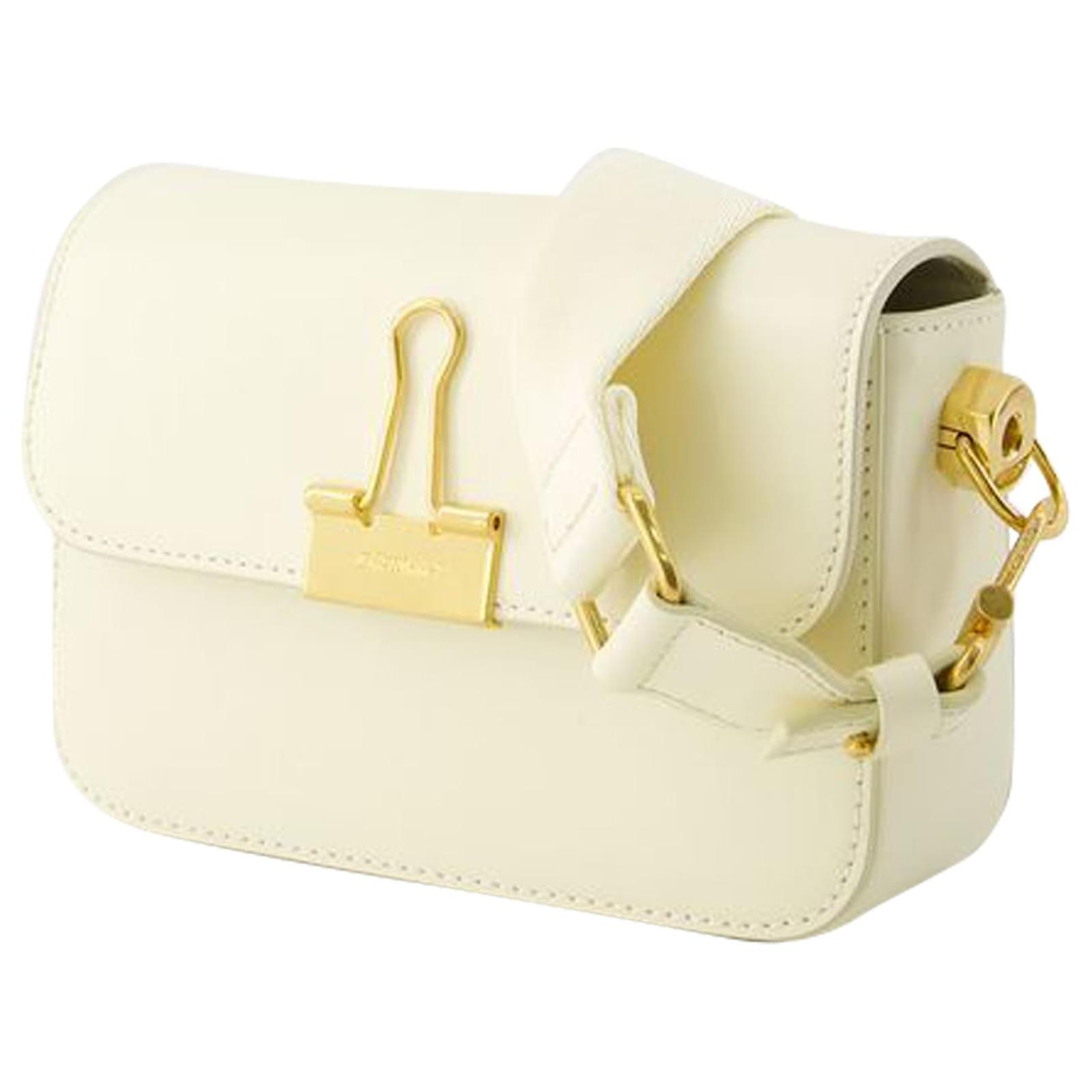 Hobo Plain Binder Bag - Off White - Leather - Beige Brown Pony-style ...